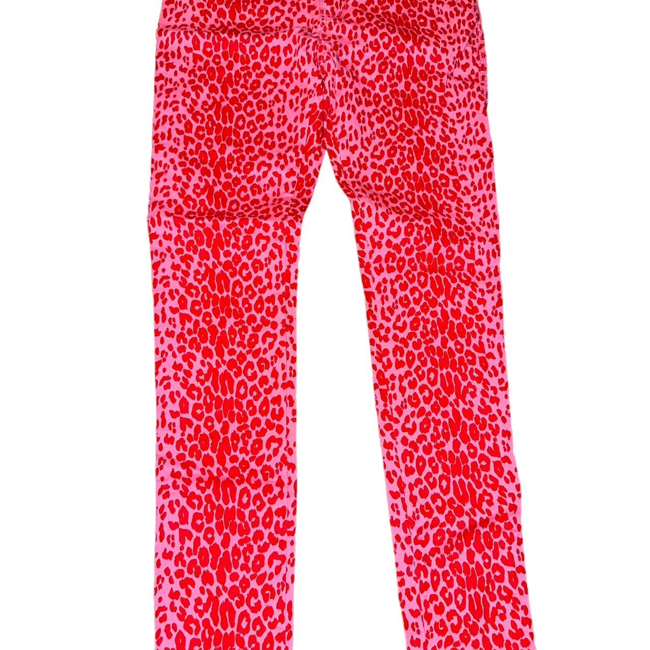 Tripp NYC size 7 pink/red leopard pants - Depop