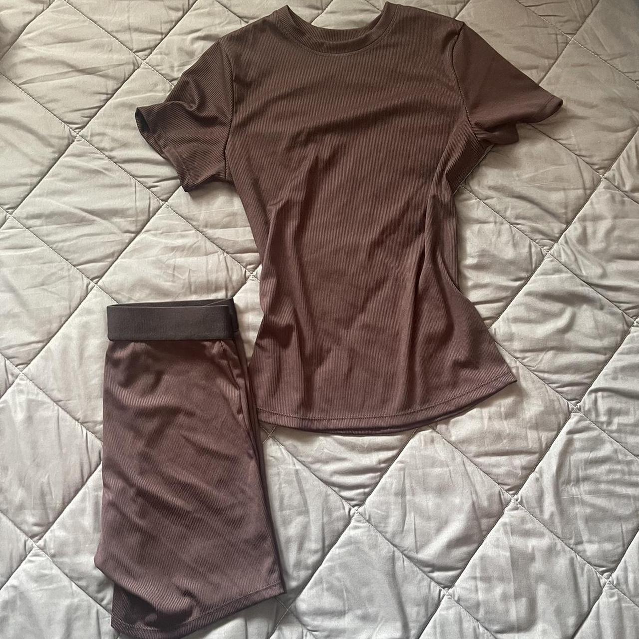 Skims dupe pajama set! 🤎 #skims #pajamas #pajamaset... - Depop