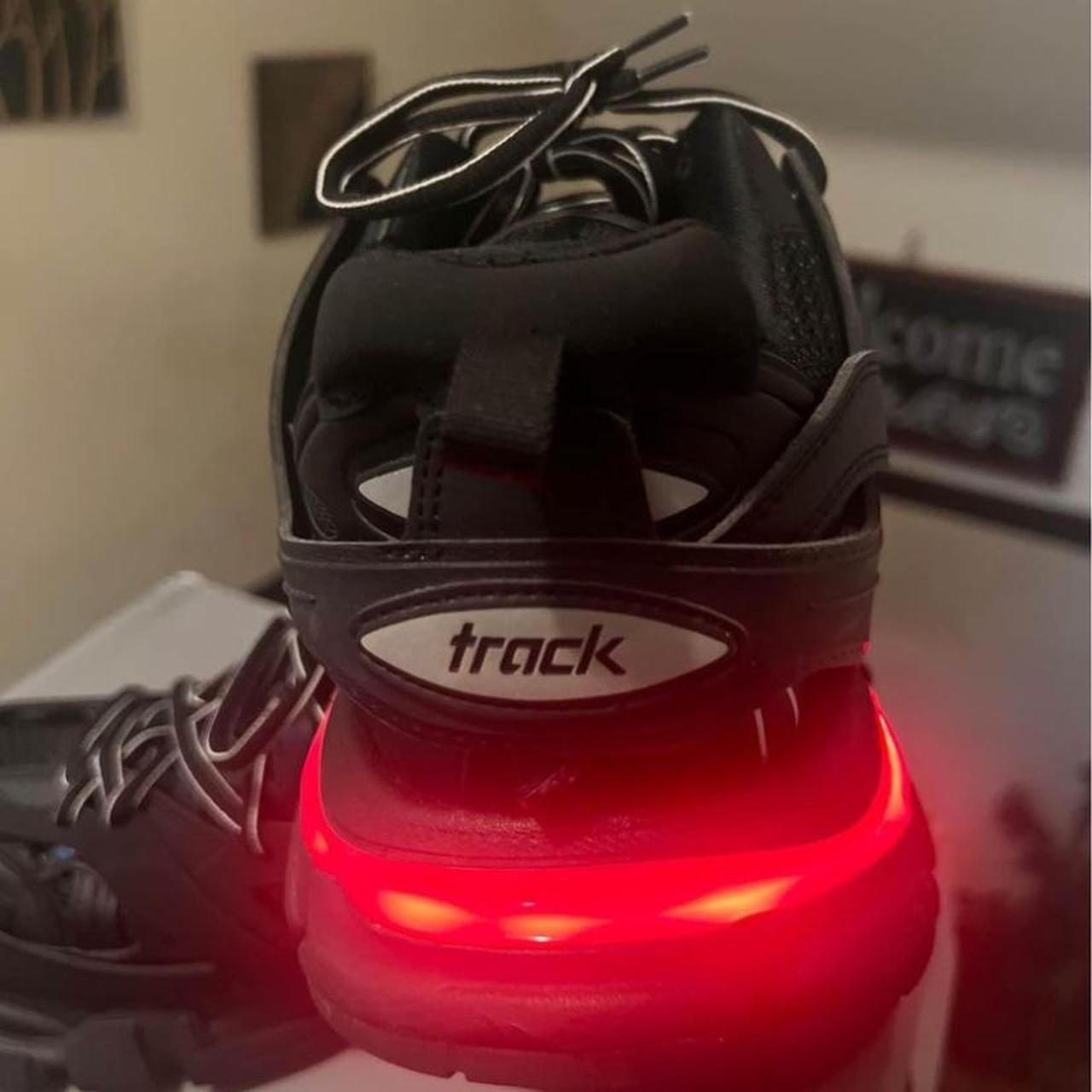 Black balenciaga led track with box 700 - Depop