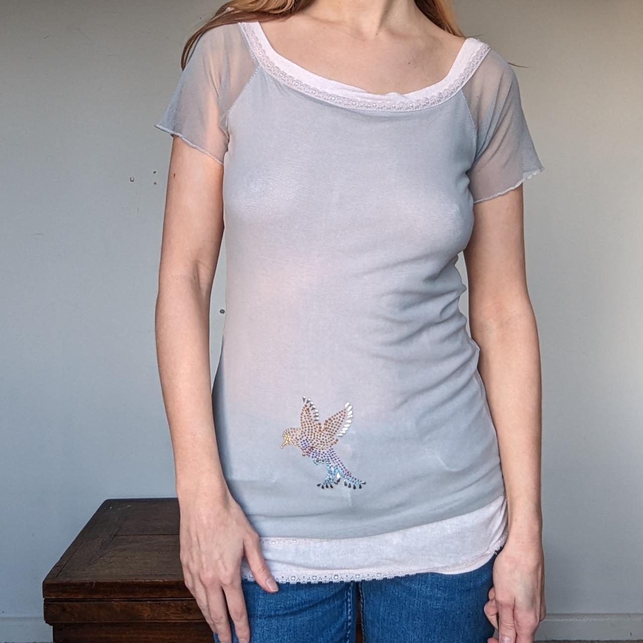 Vintage y2k mesh layered top This vintage Italian... - Depop