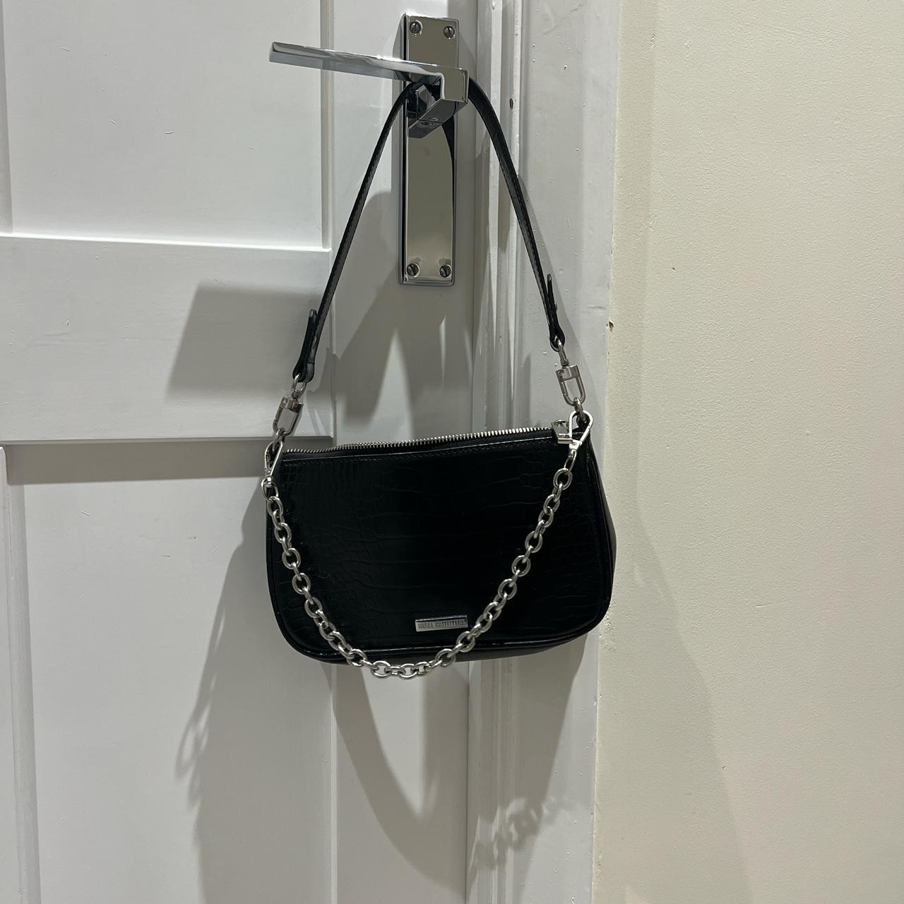 Urban outfitters black shoulder bag with two... - Depop