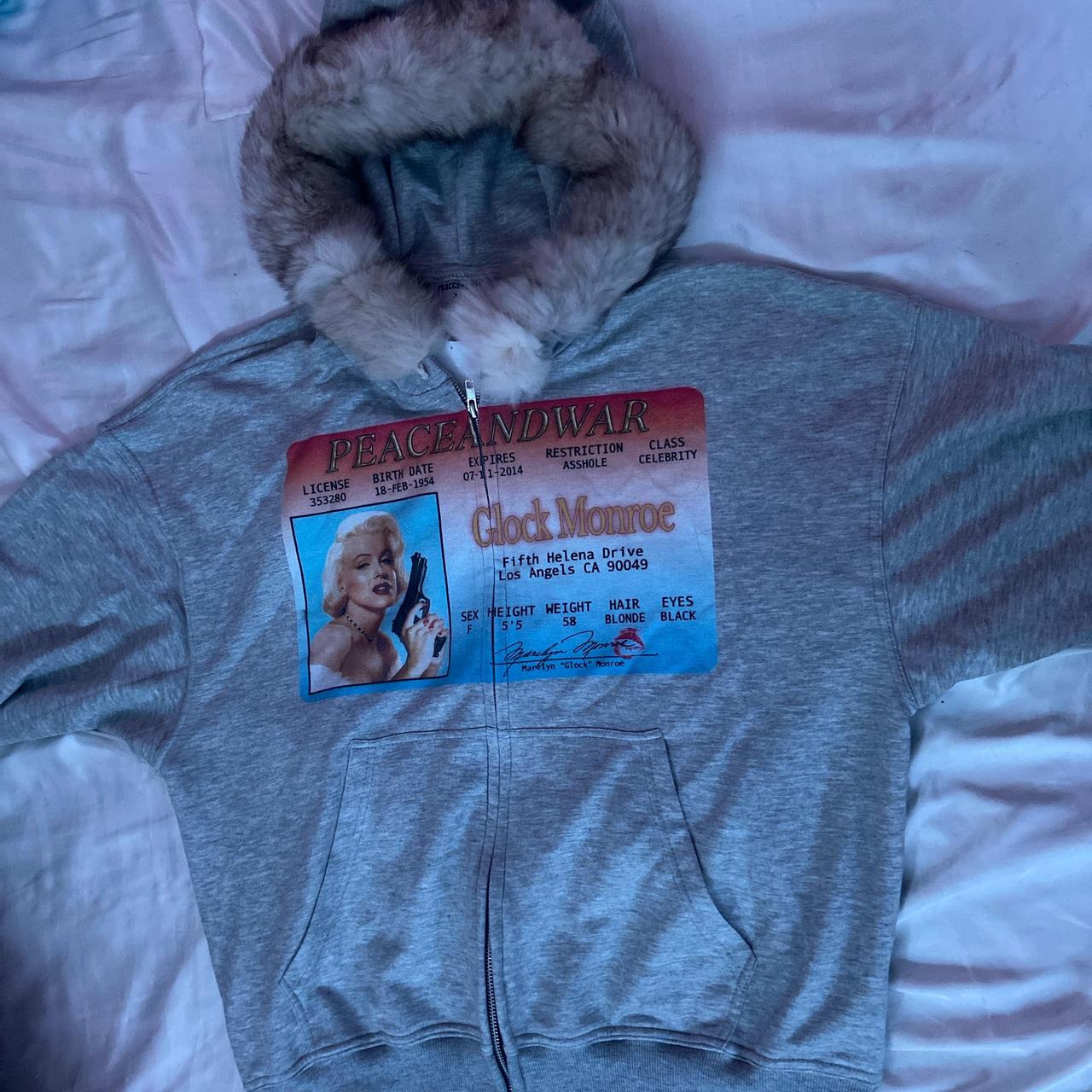 brand new XXL fur hood glock monroe zip up - Depop
