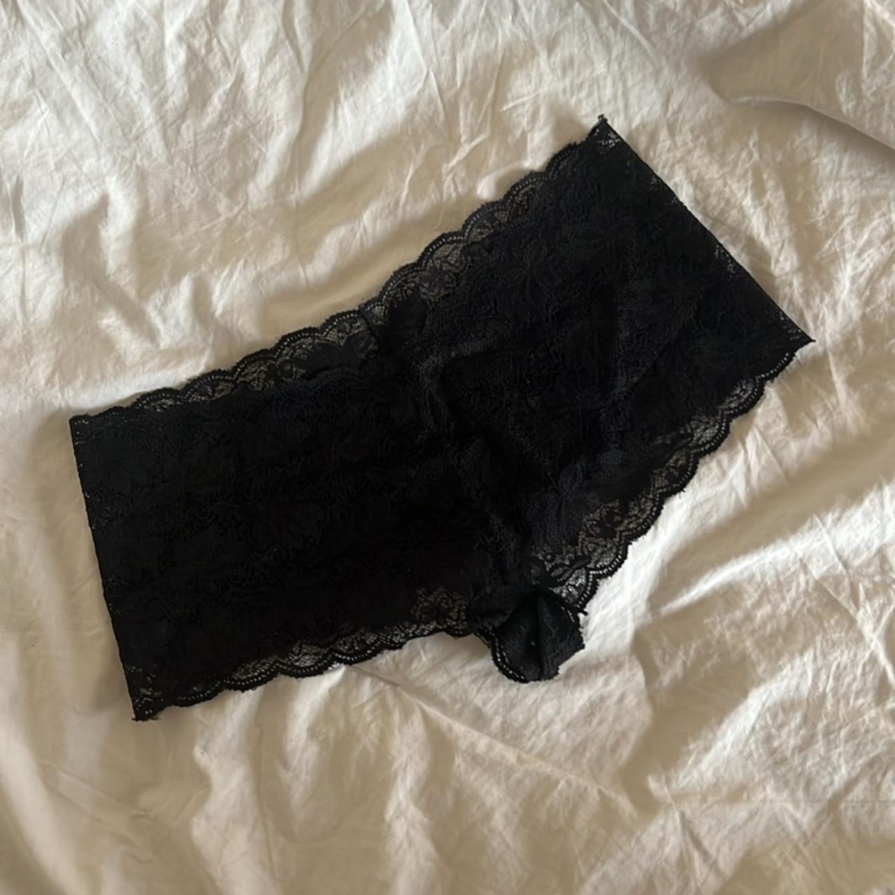 Black lace panty panties floral Forever 21 Size:... - Depop