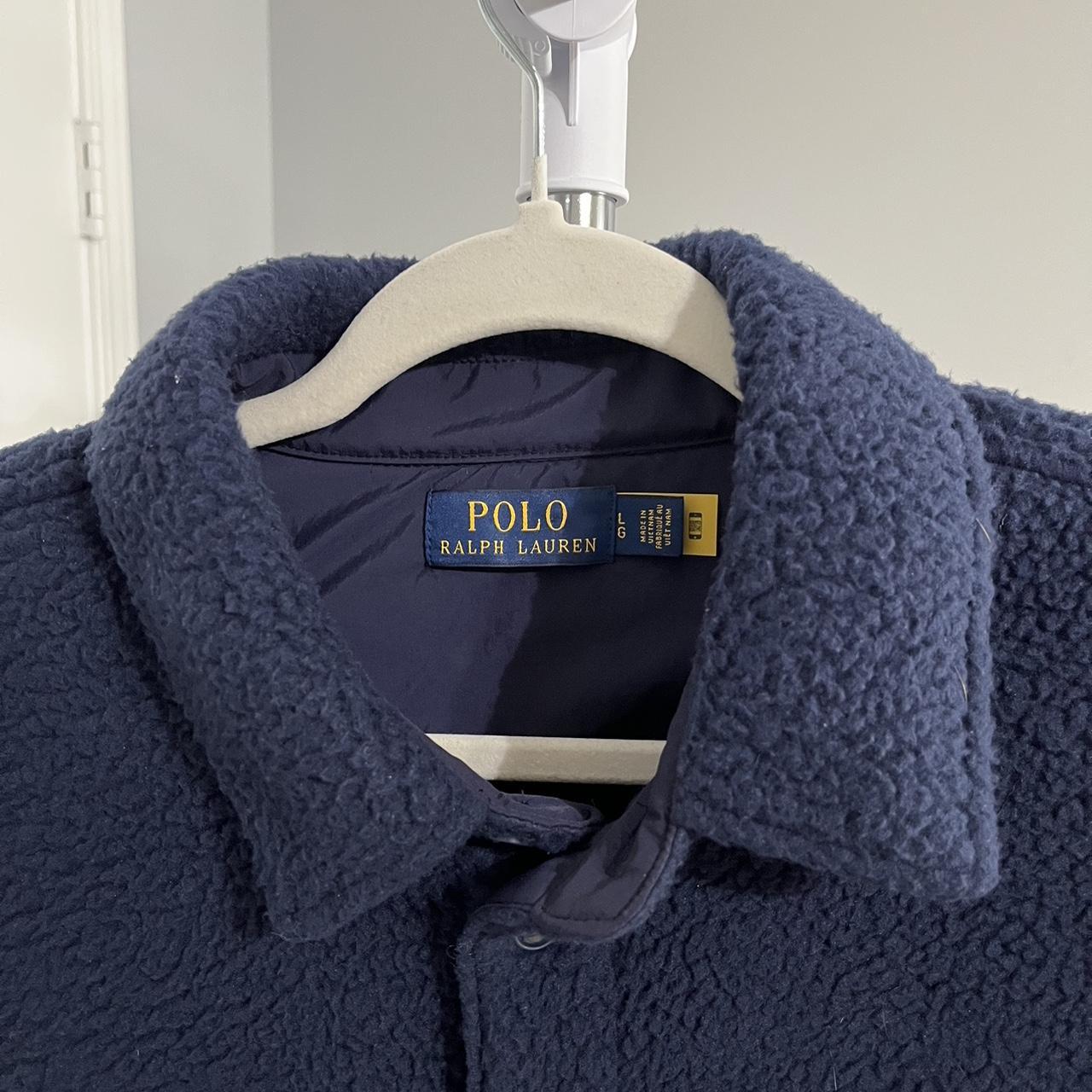 Polo Ralph Lauren Fleece Button Up Jacket #vintage... - Depop