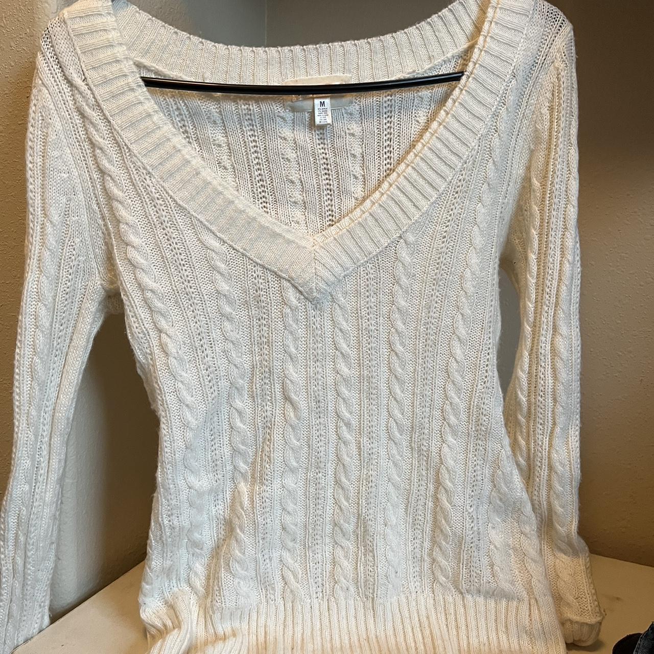 Vintage Cream V Neck Sweater From Aeropostale Depop