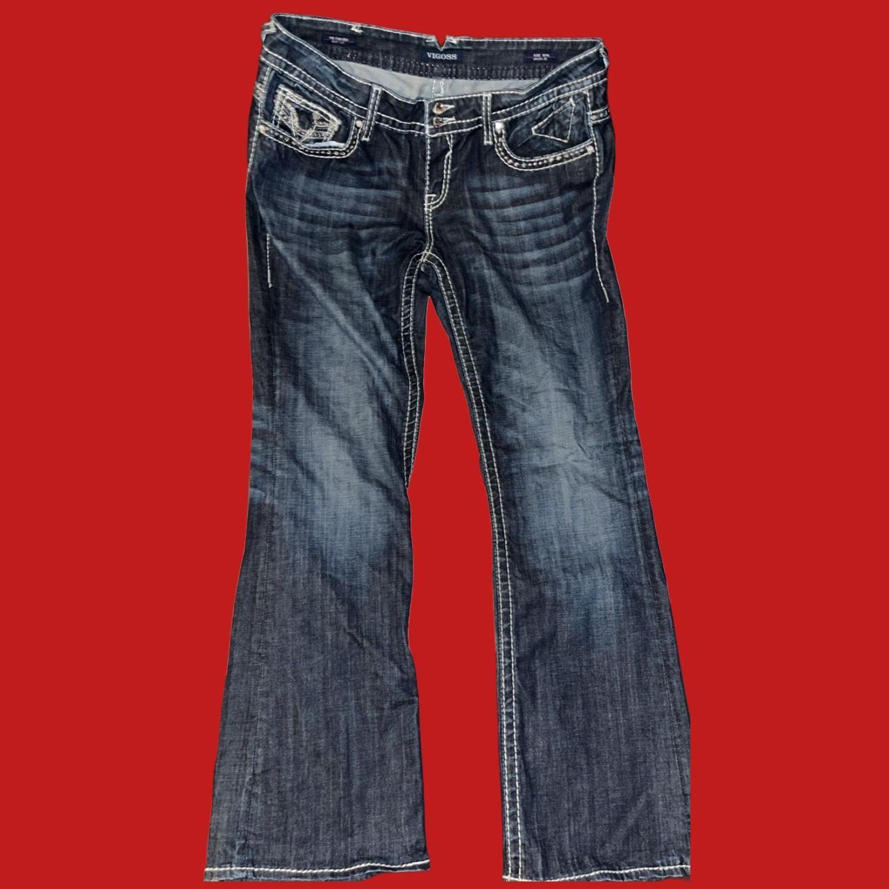 Size 15/16 y2k vibe vigoss jeans Brand new... - Depop