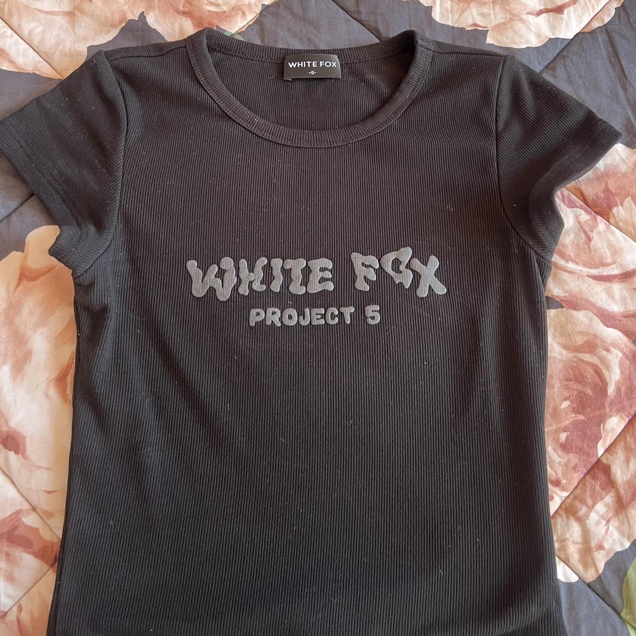 White fox project 5 cropped tee - Depop