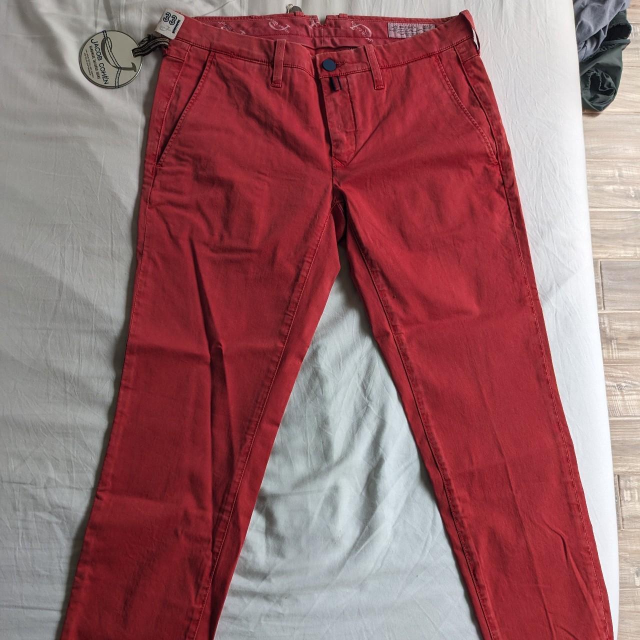 Red Jacob Cohen men's pants, new with tags. Made in... - Depop