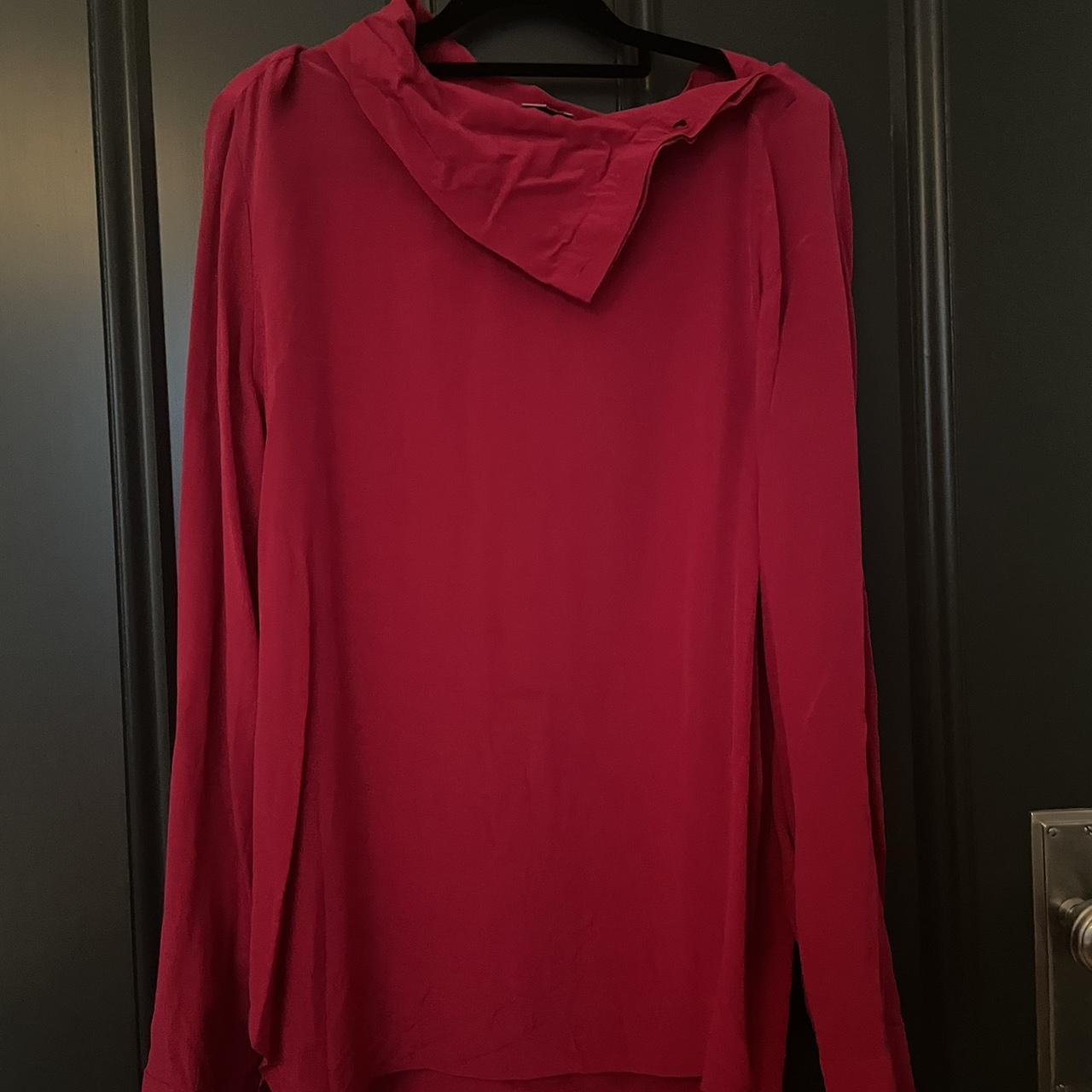 Cos Pink silk shirt Size 8 - Depop