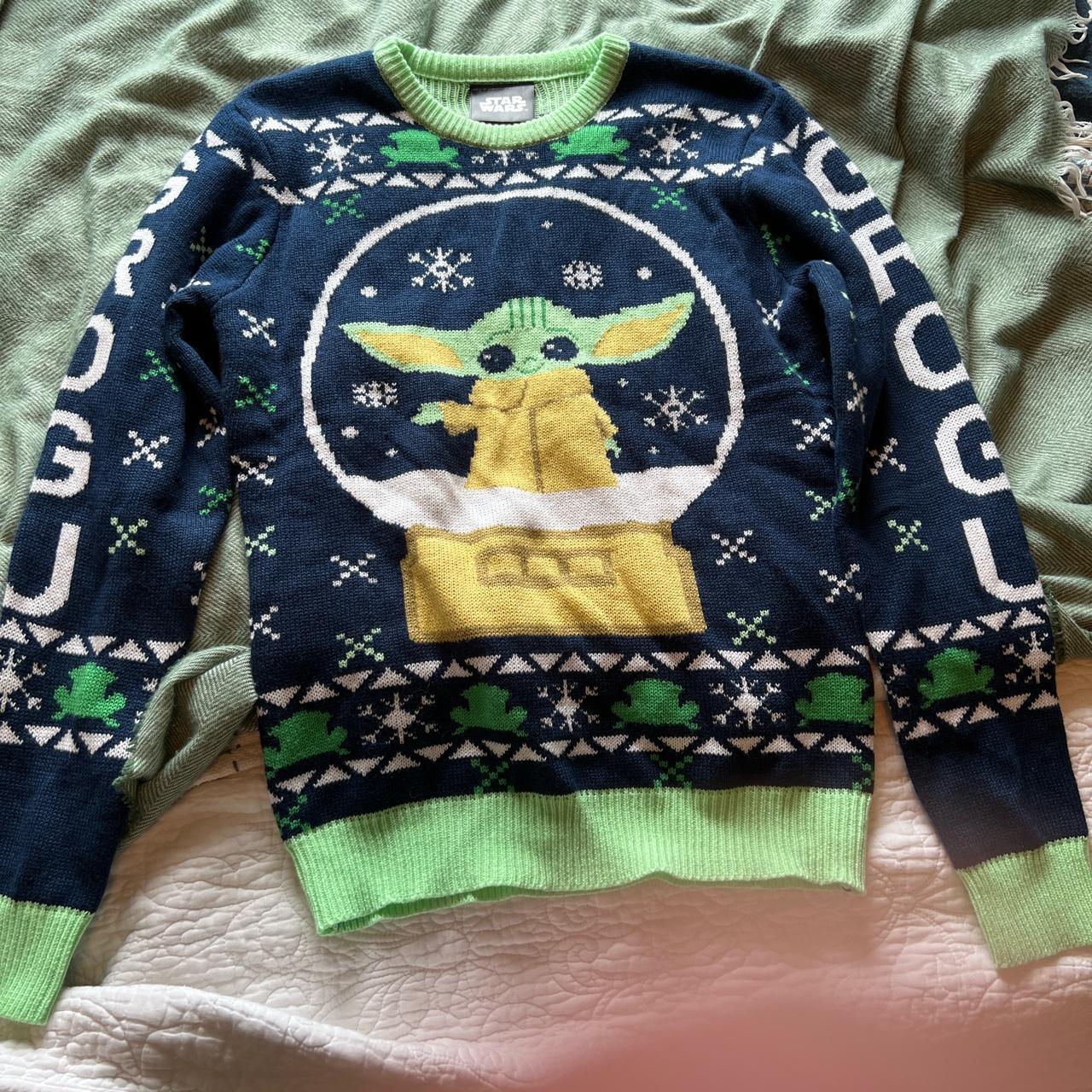Star Wars licensed Baby Yoda, Grogu, Winter Sweater - Depop