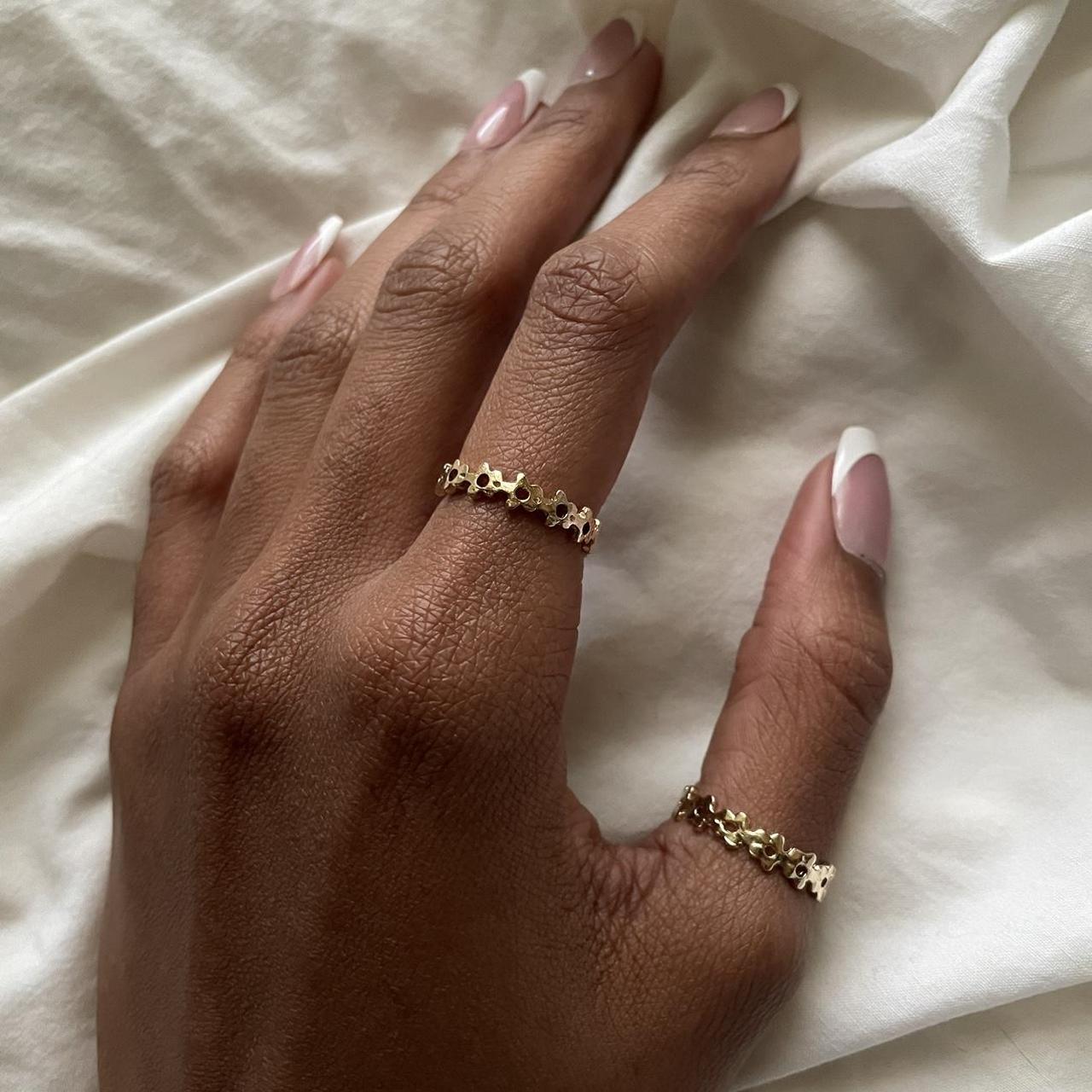 Two-piece women, golden rings. Sizing shown in the... - Depop