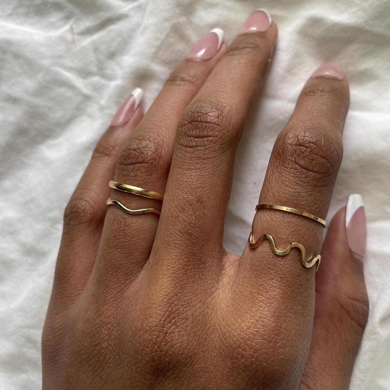 Women’s golden ring set you will receive the rings... - Depop