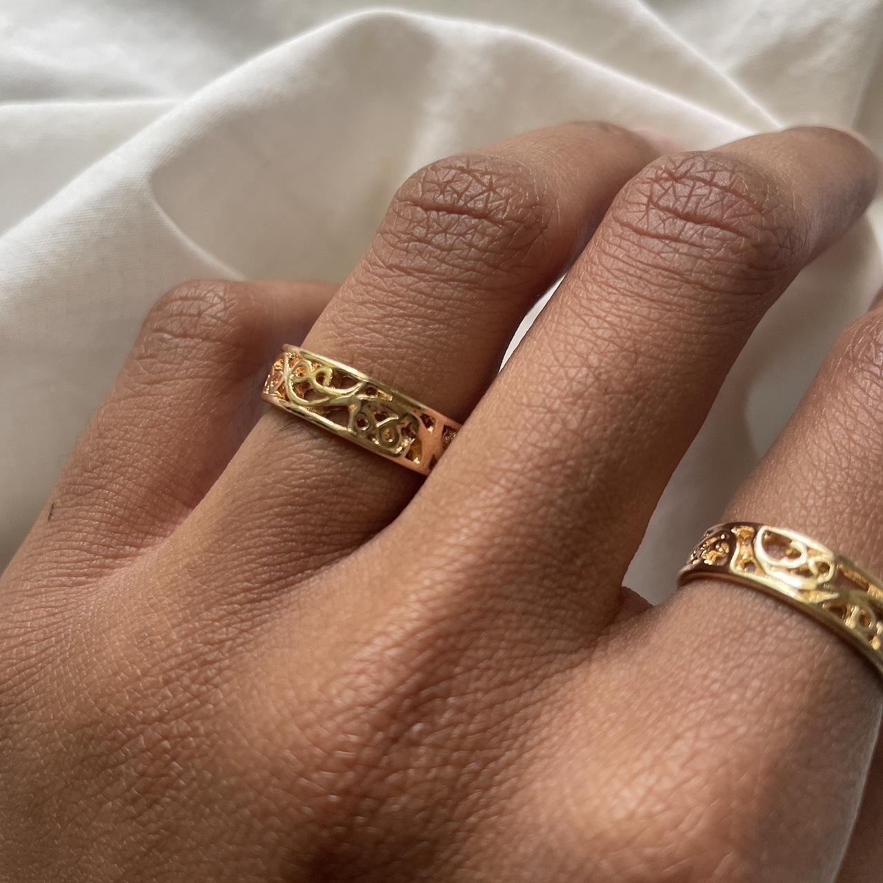 Three-piece women golden ring set. Yes, you do get... - Depop