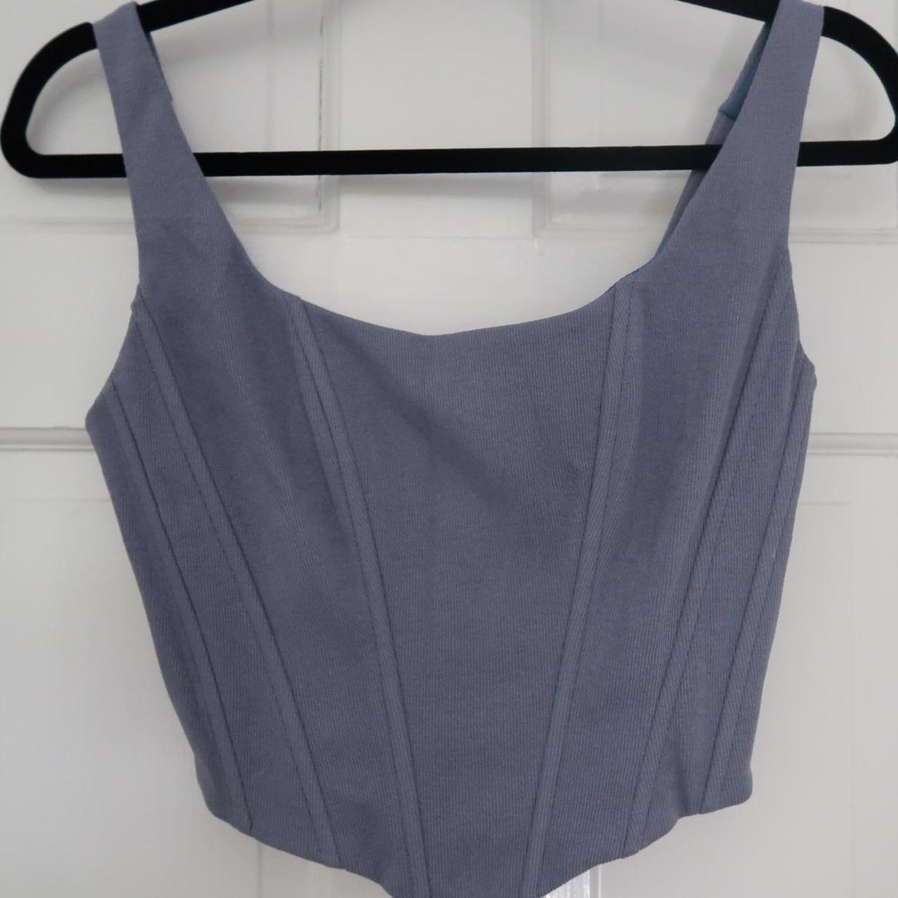 Blue Corset Top BRAND: Brooklyn Karma - Depop