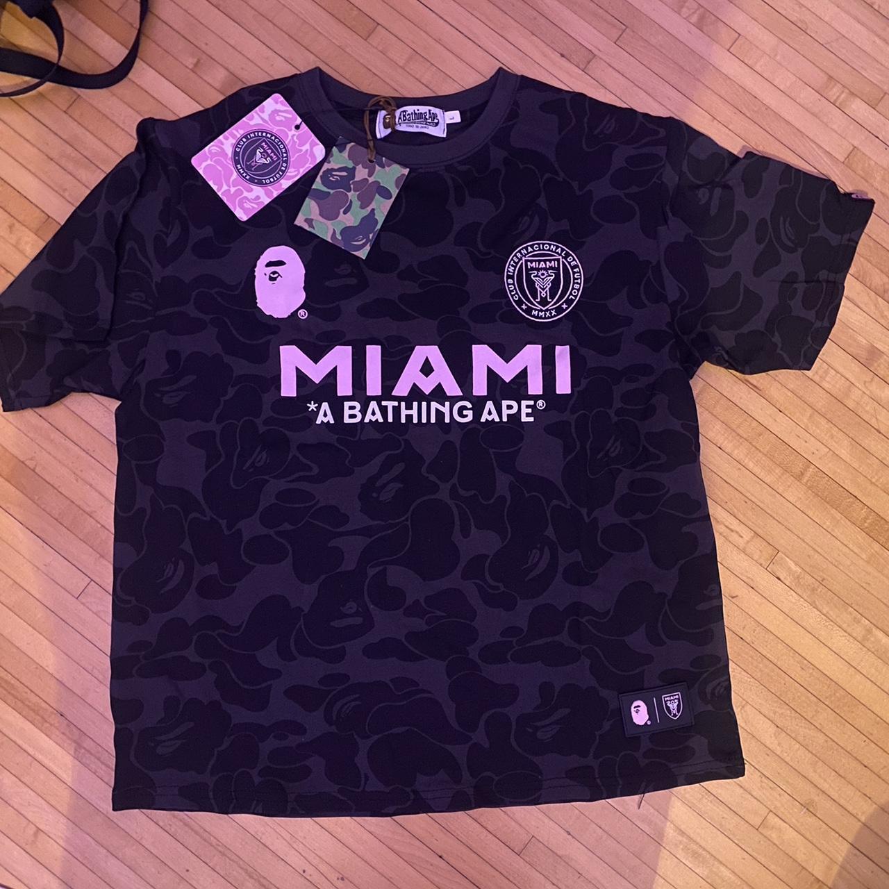 Bape x Miami Fc soccer jersey #BAPE #bapejeresey... | Depop