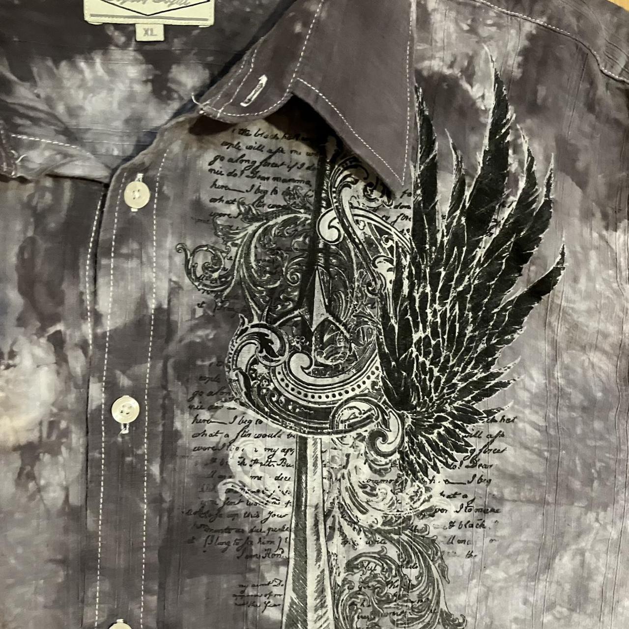 Affliction Men's Button Up - Depop