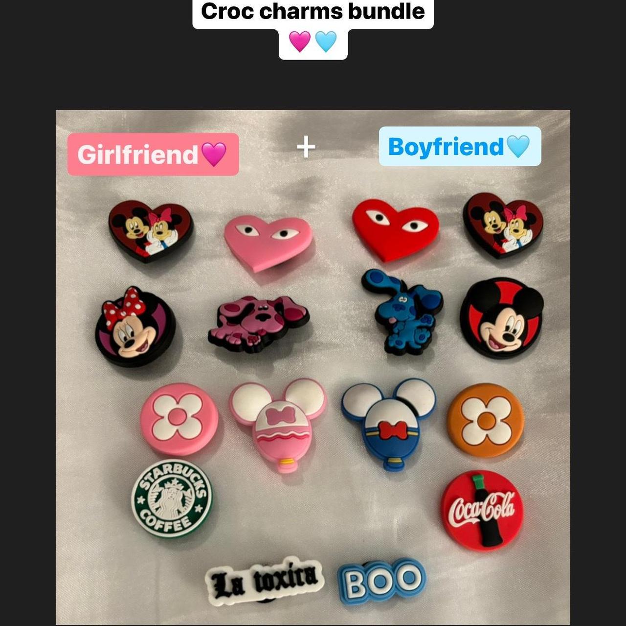 Croc charms bundle Girlfriend + boyfriend,... - Depop