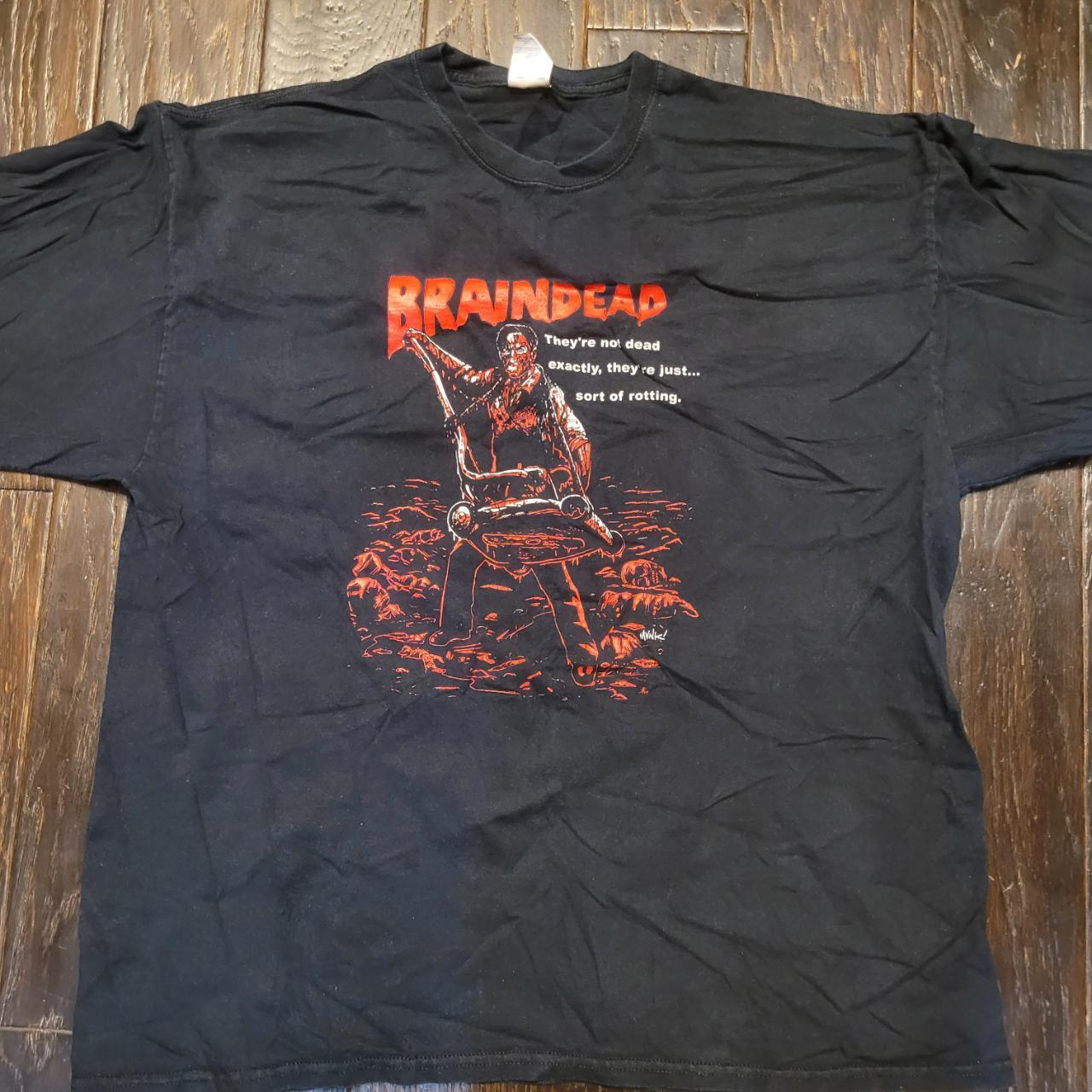 vintage black XXL Dead Alive Brain Dead horror shirt... - Depop