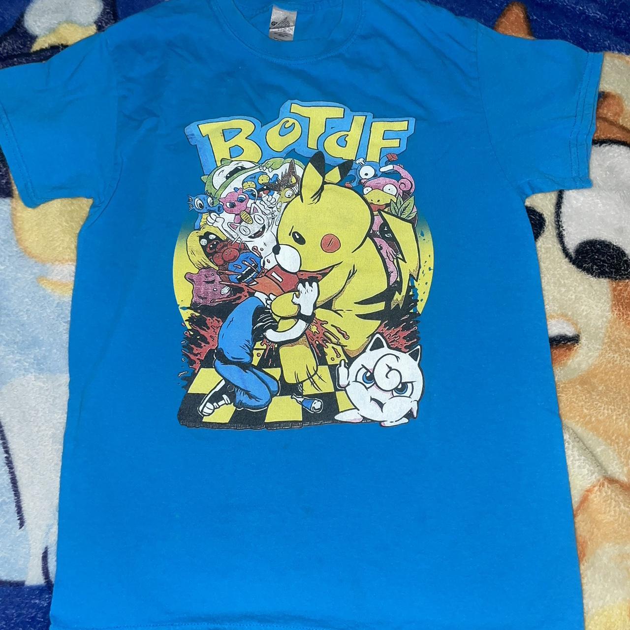 botdf pokemon blue shirt 2000’s size small in men’s... - Depop