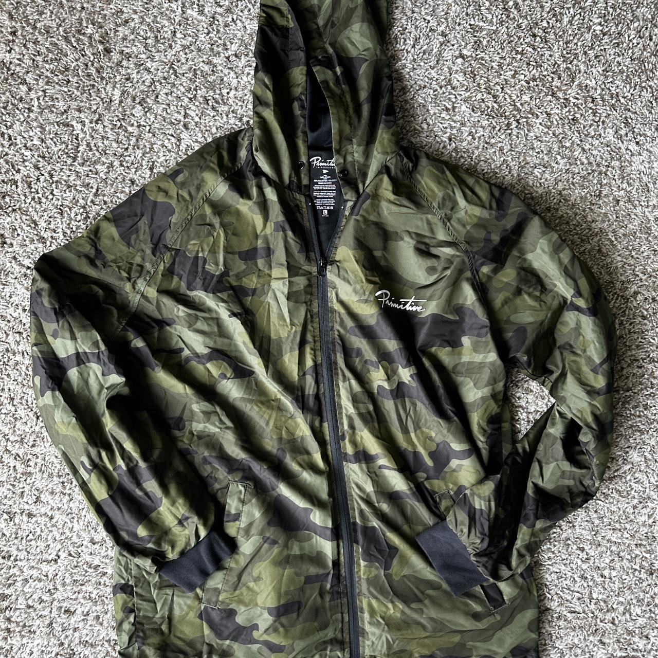 Primitive zip up jacket. Light weight. Camo. Size... - Depop