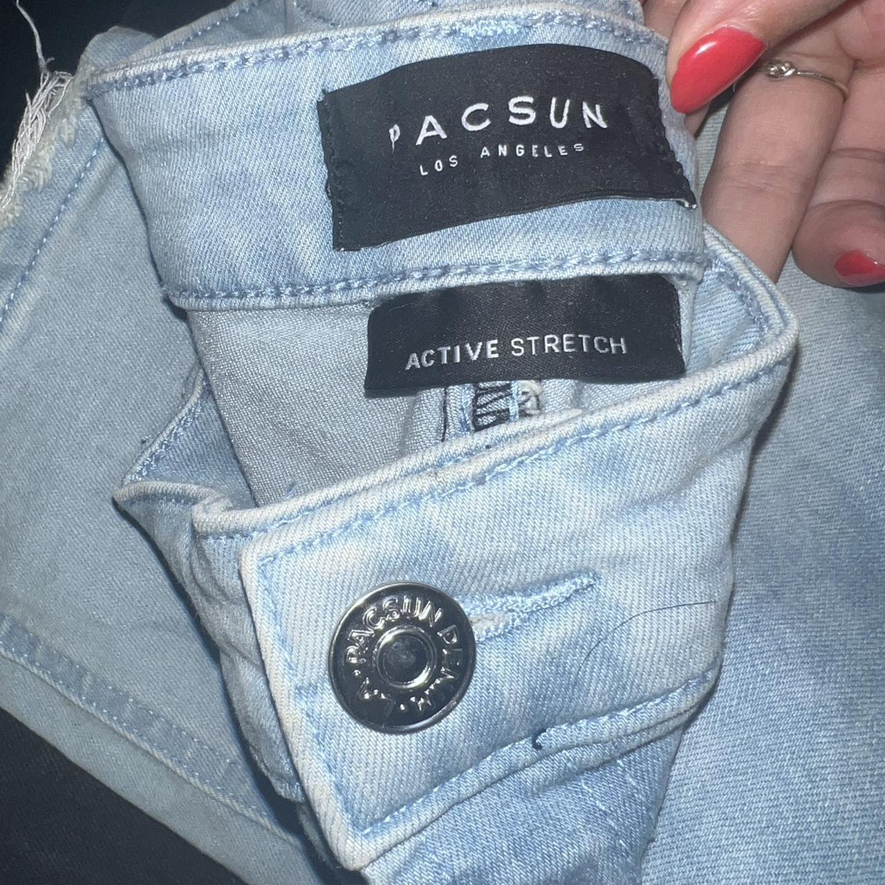 MENS - light wash PACSUN jeans distressed, active... - Depop