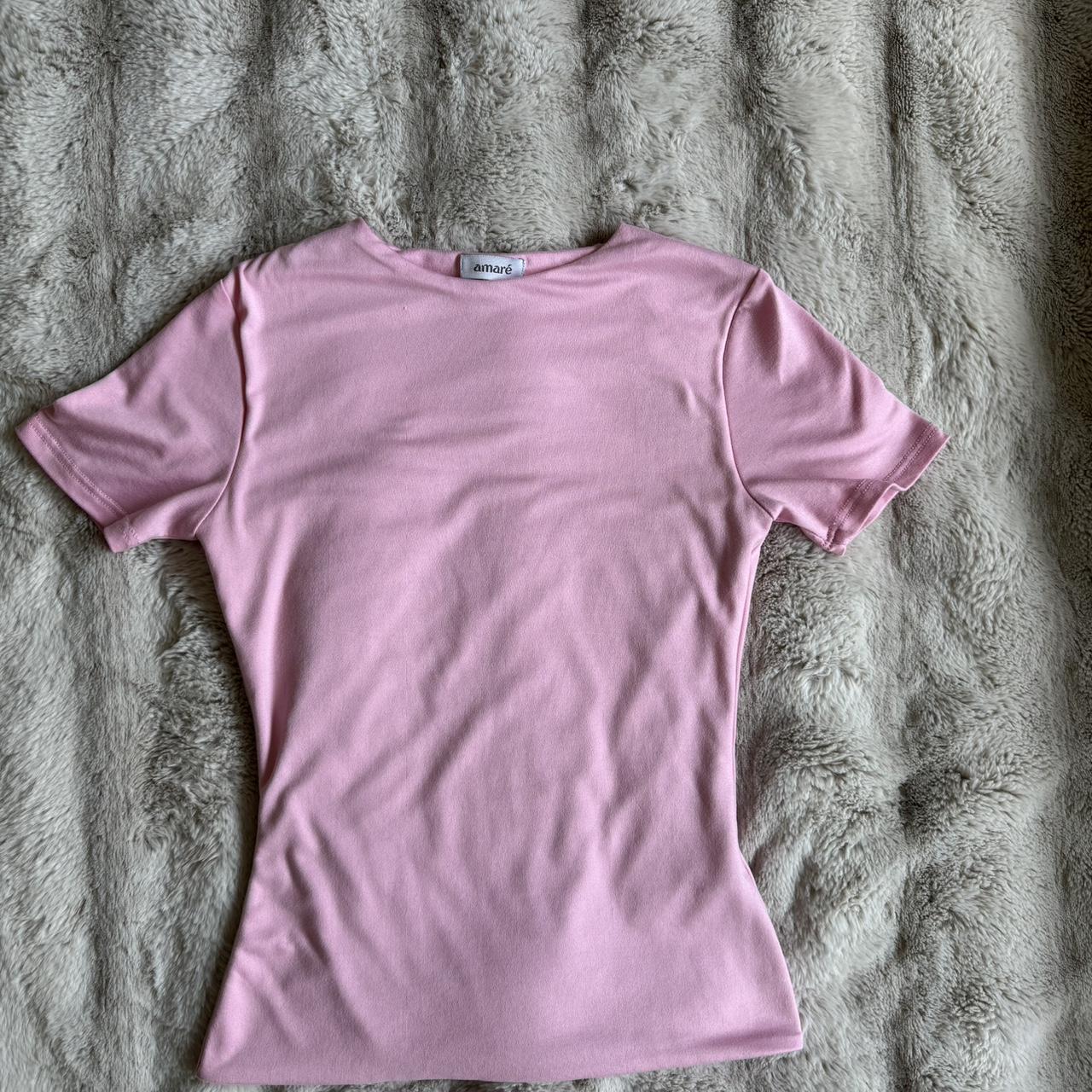 Amaré pink short sleeve top. Worn once. - Depop