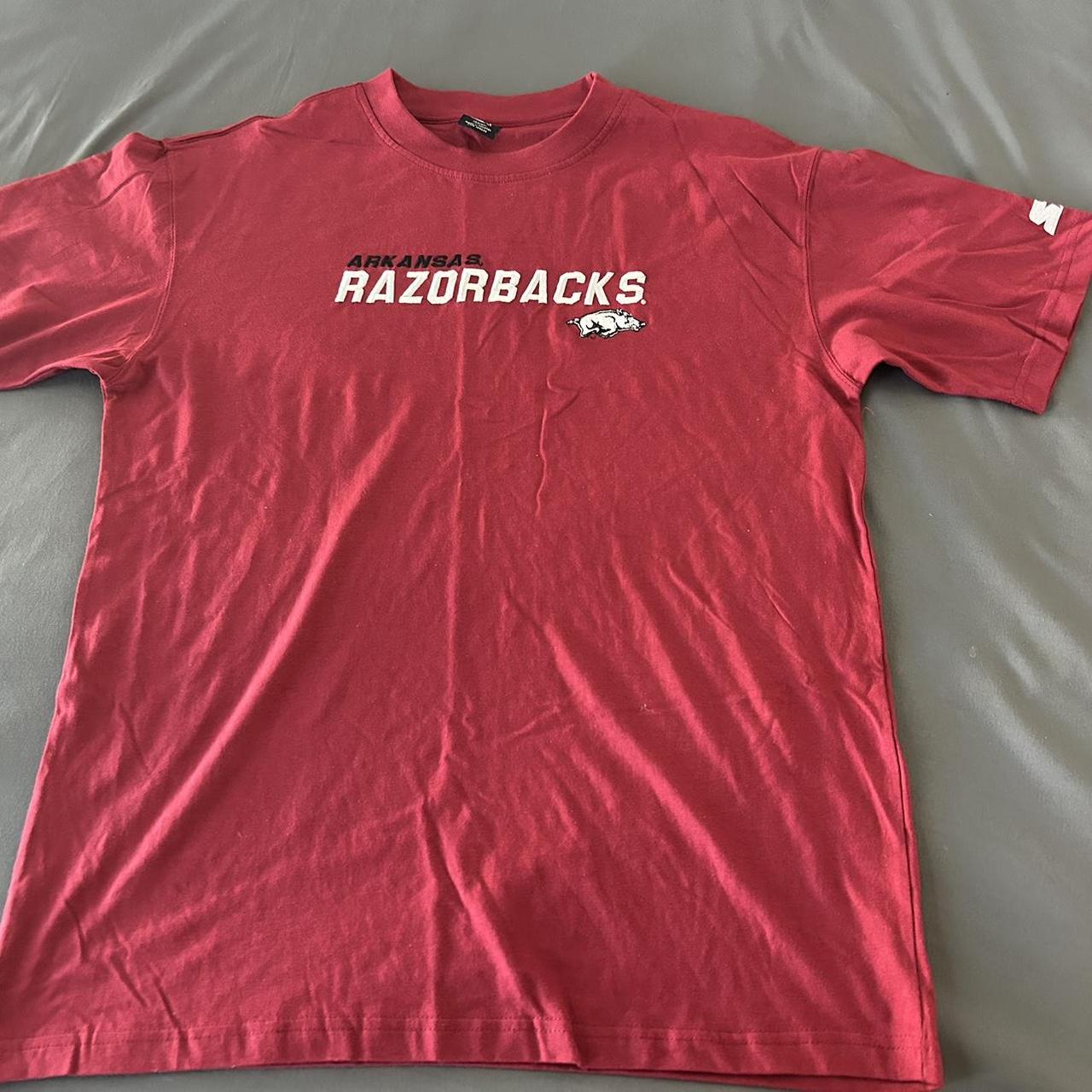 vintage superstar arkansas razorbacks t-shirt made... - Depop