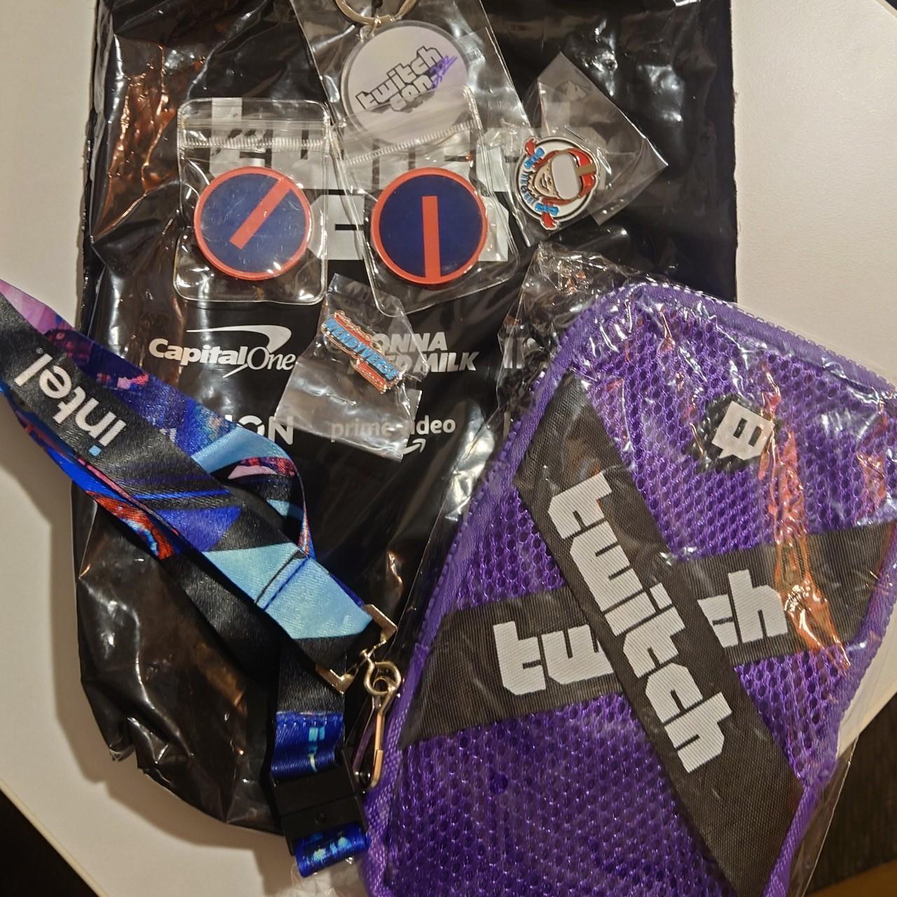 twitchcon merchandise includes twitch pouch, intel... - Depop