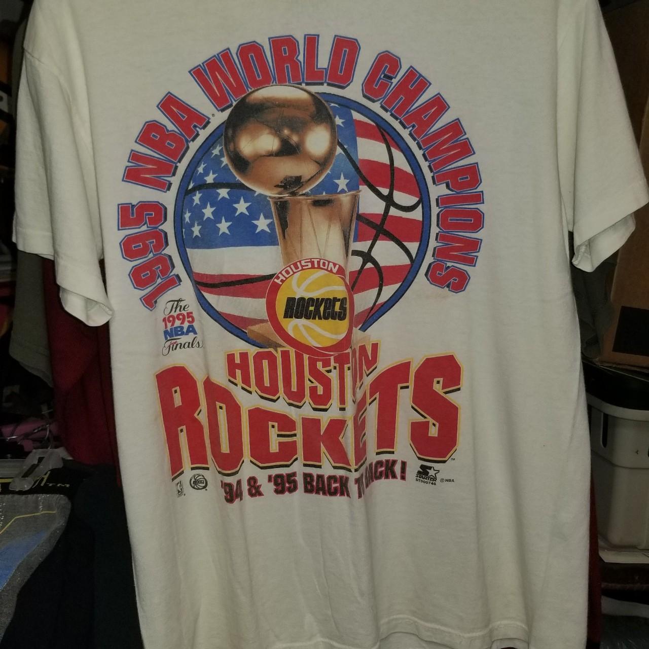 Vintage 1995 Houston rockets t shirt. - Depop