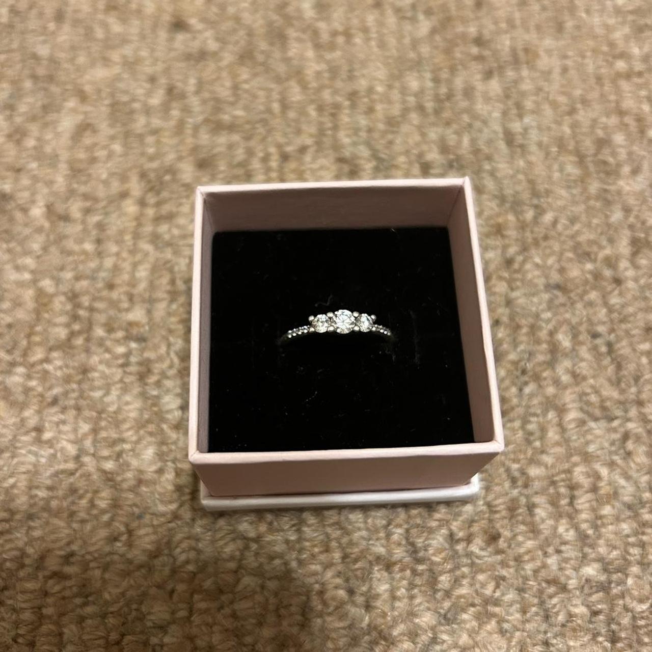 Pandora 3 stone ring, size 54 - Depop