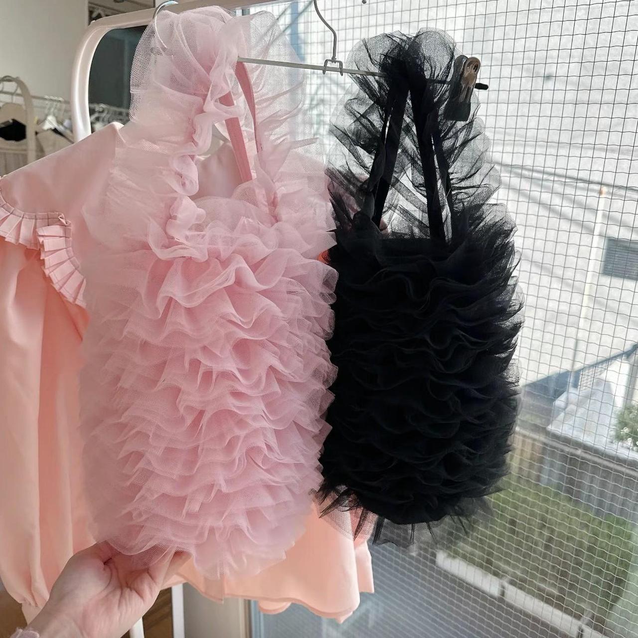Coquette Pink Tulle Hand Bag . . Color: Pink - Depop
