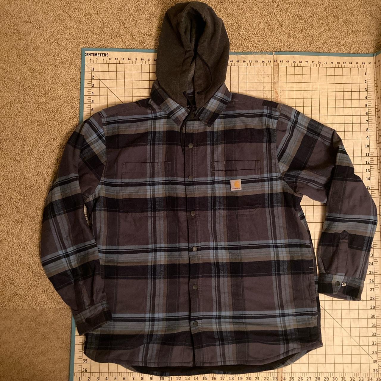 carhartt heavy fleece-lined flannel $16... - Depop
