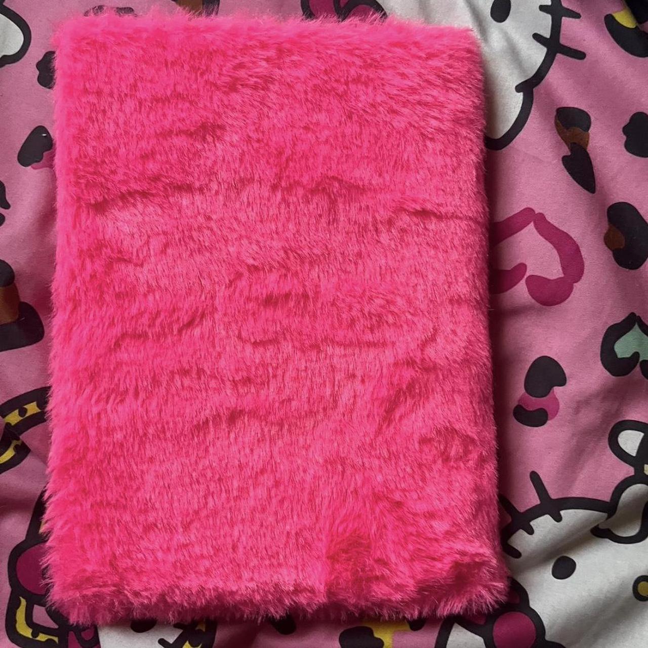 Hello Kitty pink fuzzy notebook bundle. a tad larger... - Depop