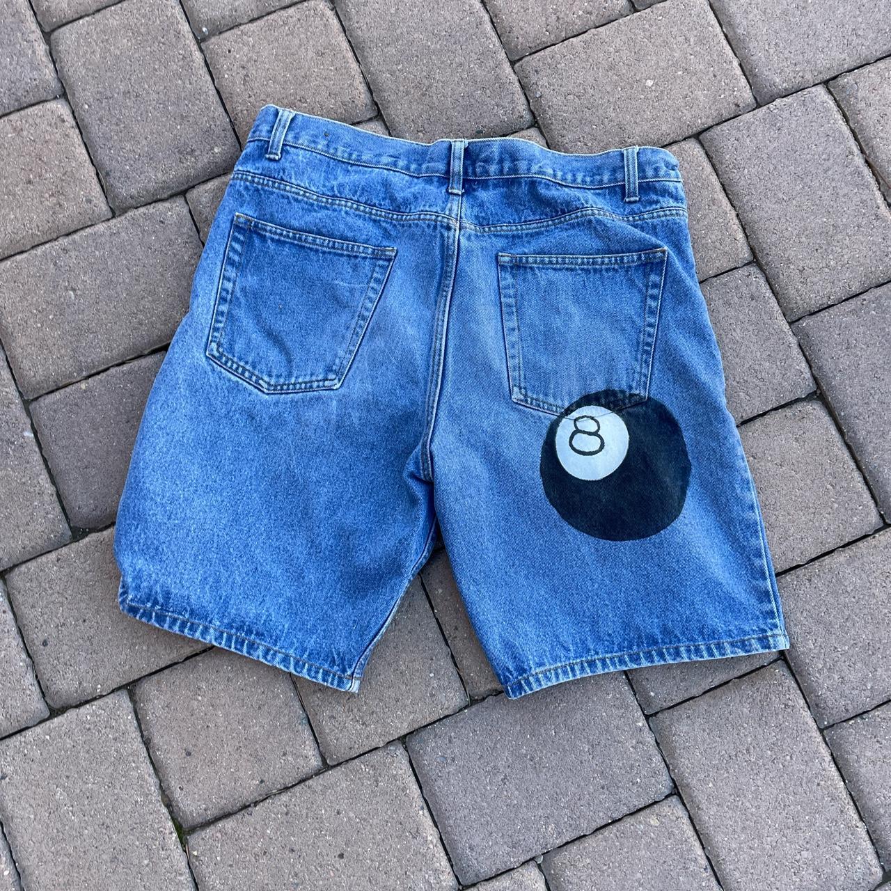 Blue faded glory jorts Cooties jorts Sick custom 8... - Depop