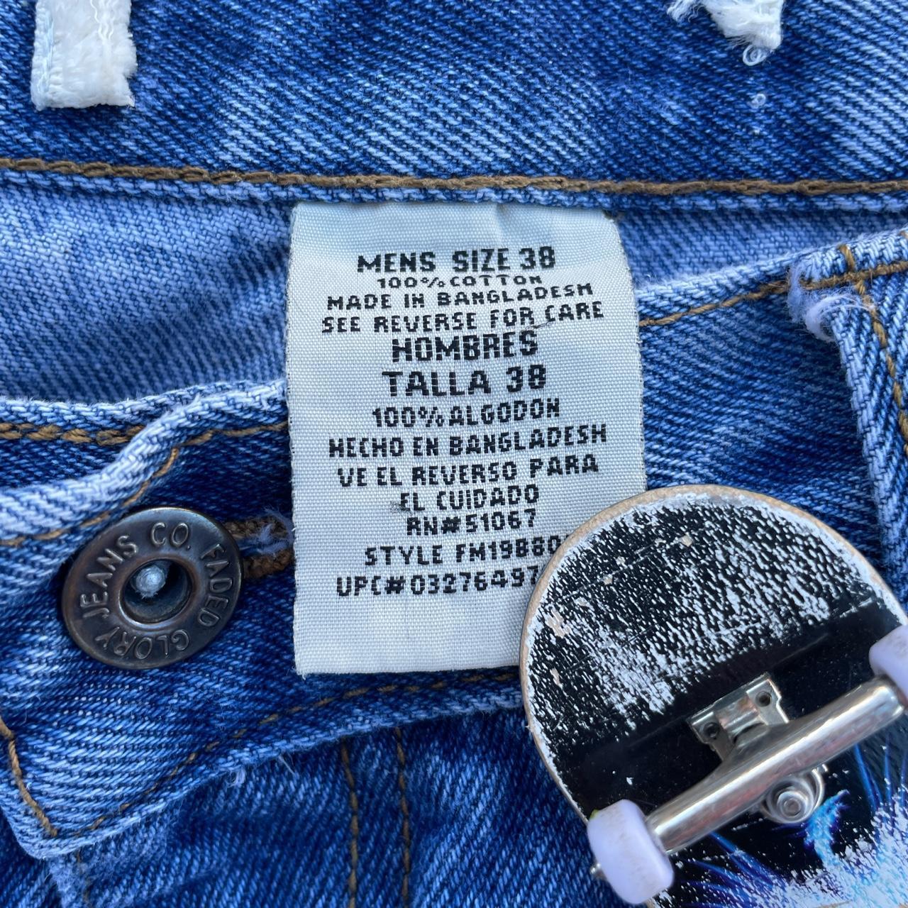 Blue faded glory jorts Cooties jorts Sick custom 8... - Depop