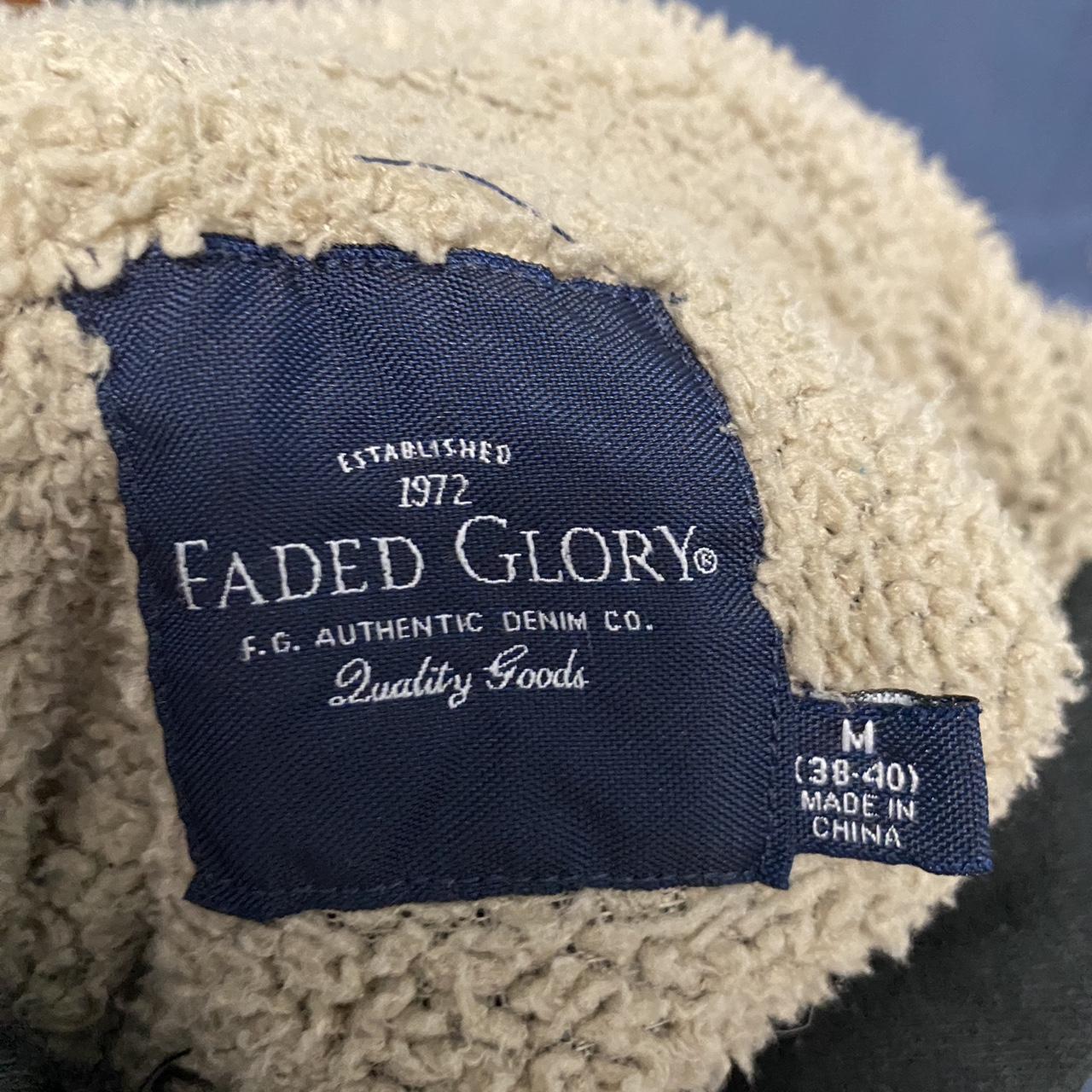 vintage faded glory zip up jacket size medium - Depop