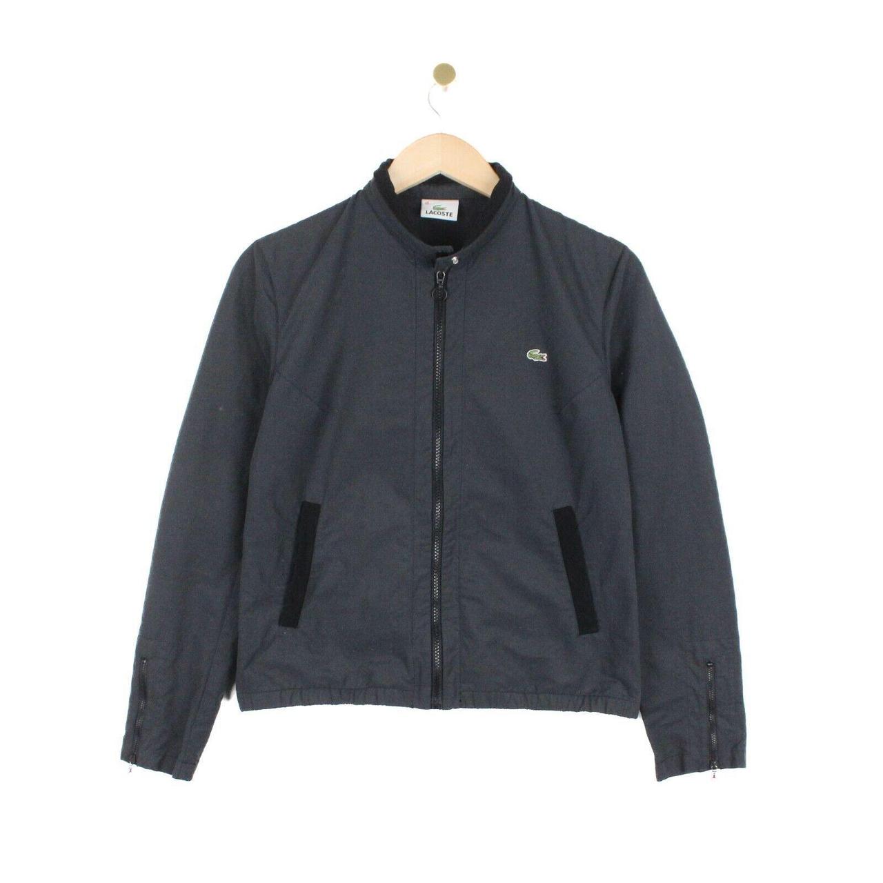 Lacoste Bomber Jacket Full Zip Lightweight Grey... - Depop