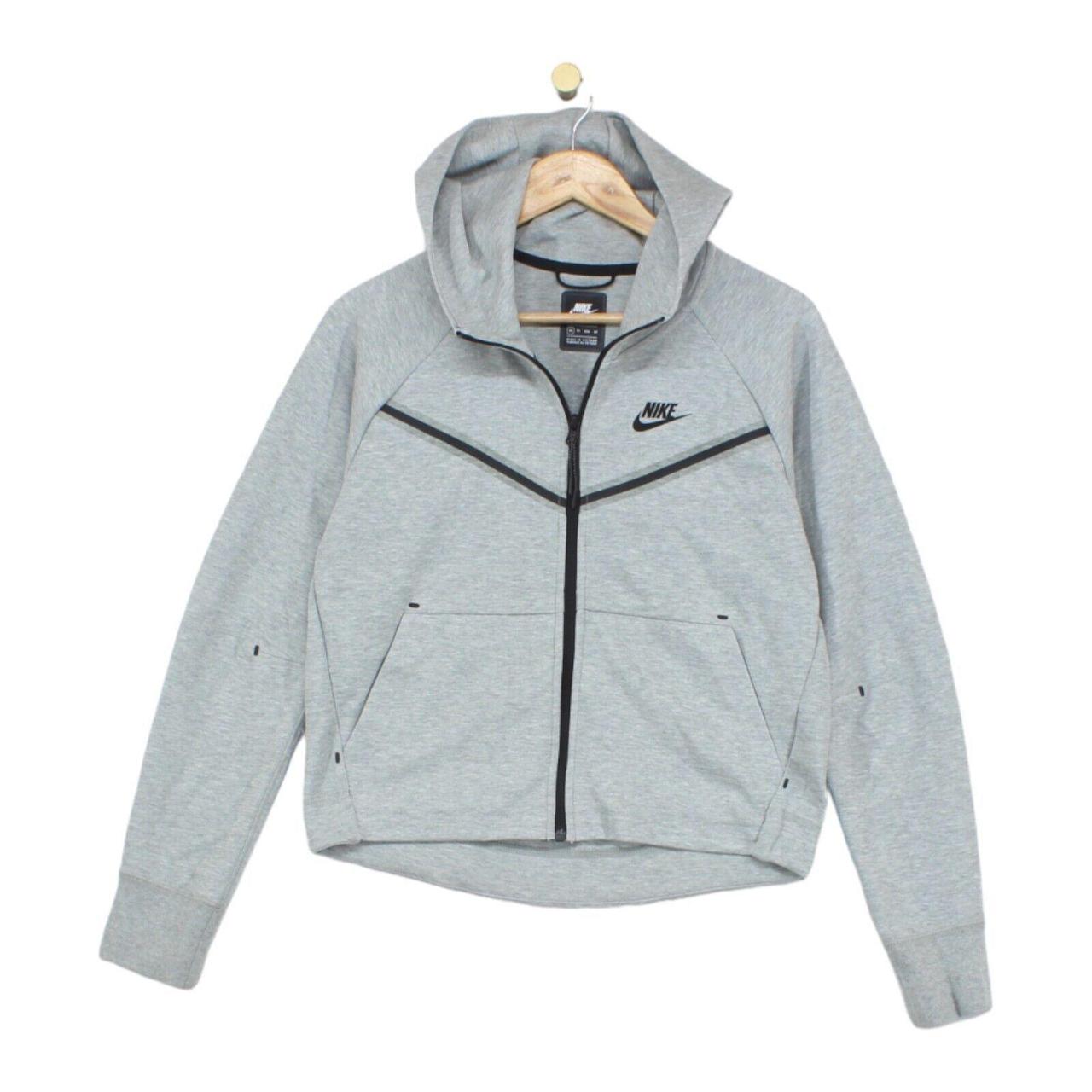 Nike Tech Hoodie Womens Size XS Grey Full Zip... - Depop
