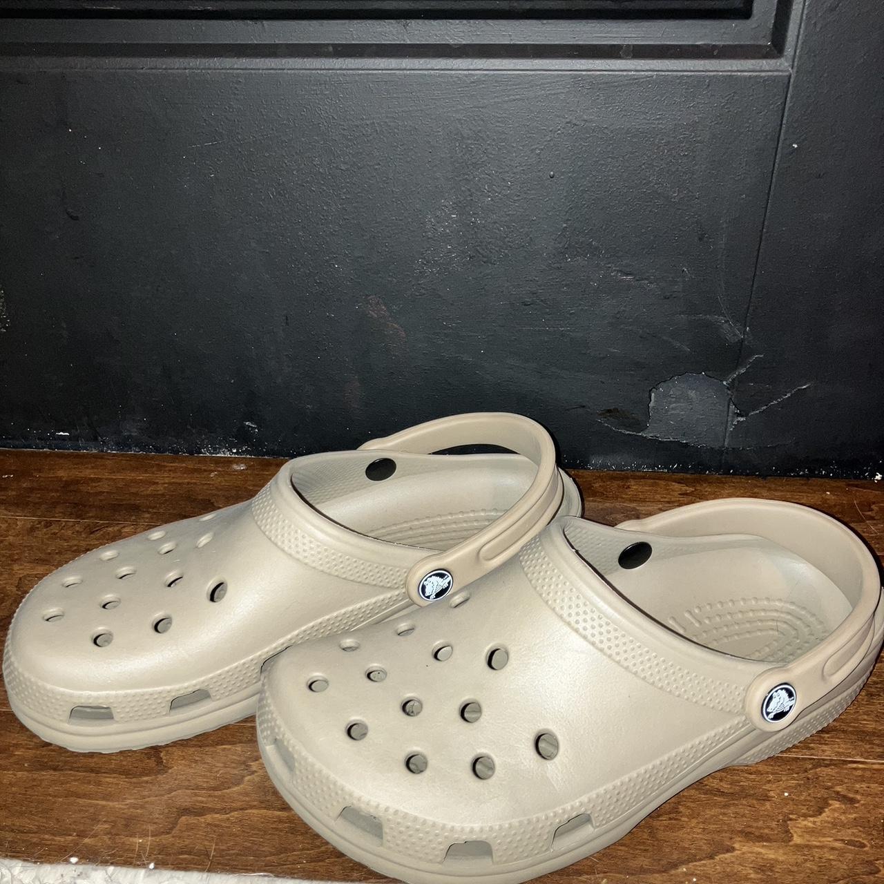 Crocs Classic Lined Clog in Bone color - Depop