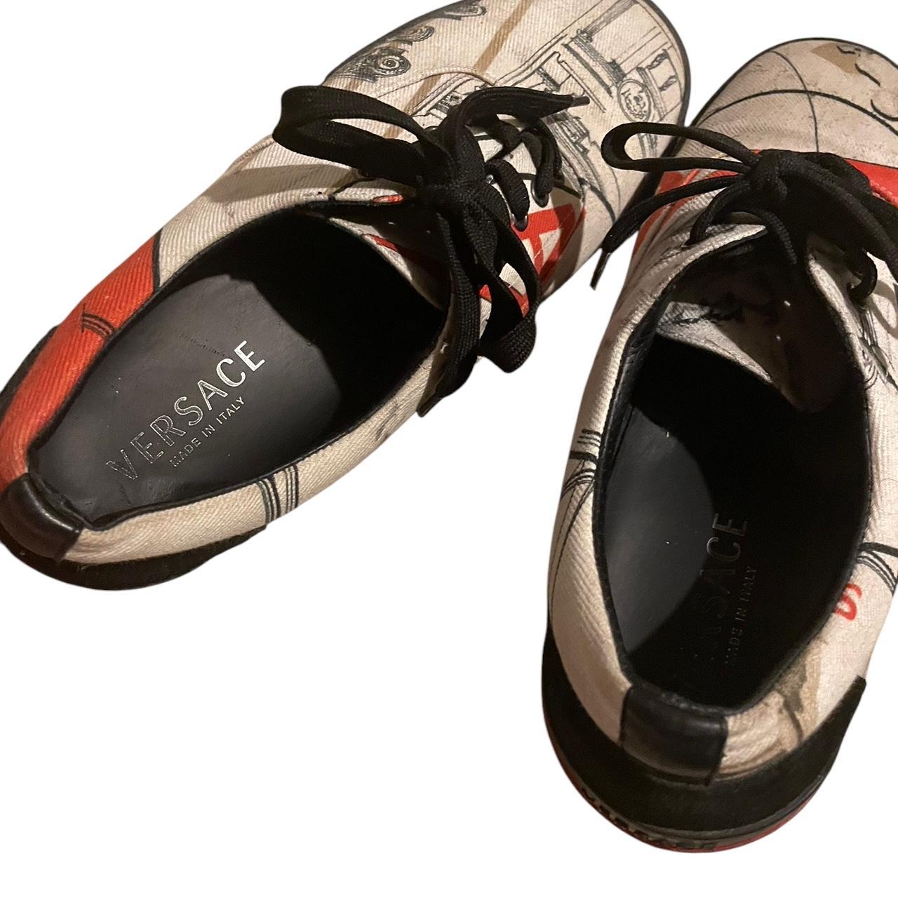 Versace canvas in far condition more like a vans... - Depop