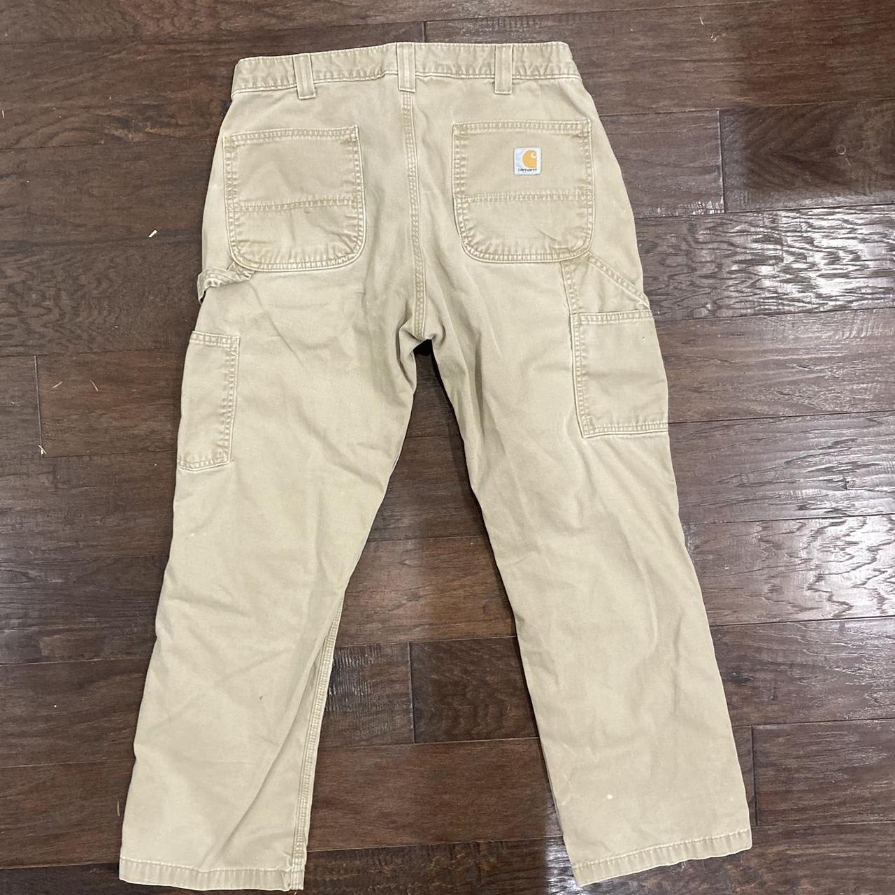 Carhartt carpenter pants, tan-ish color Size... - Depop