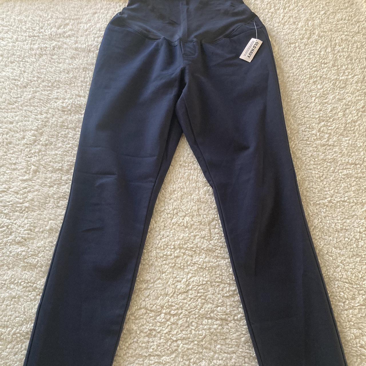 Old navy Maternity pants size 4. Navy blue slacks,... - Depop