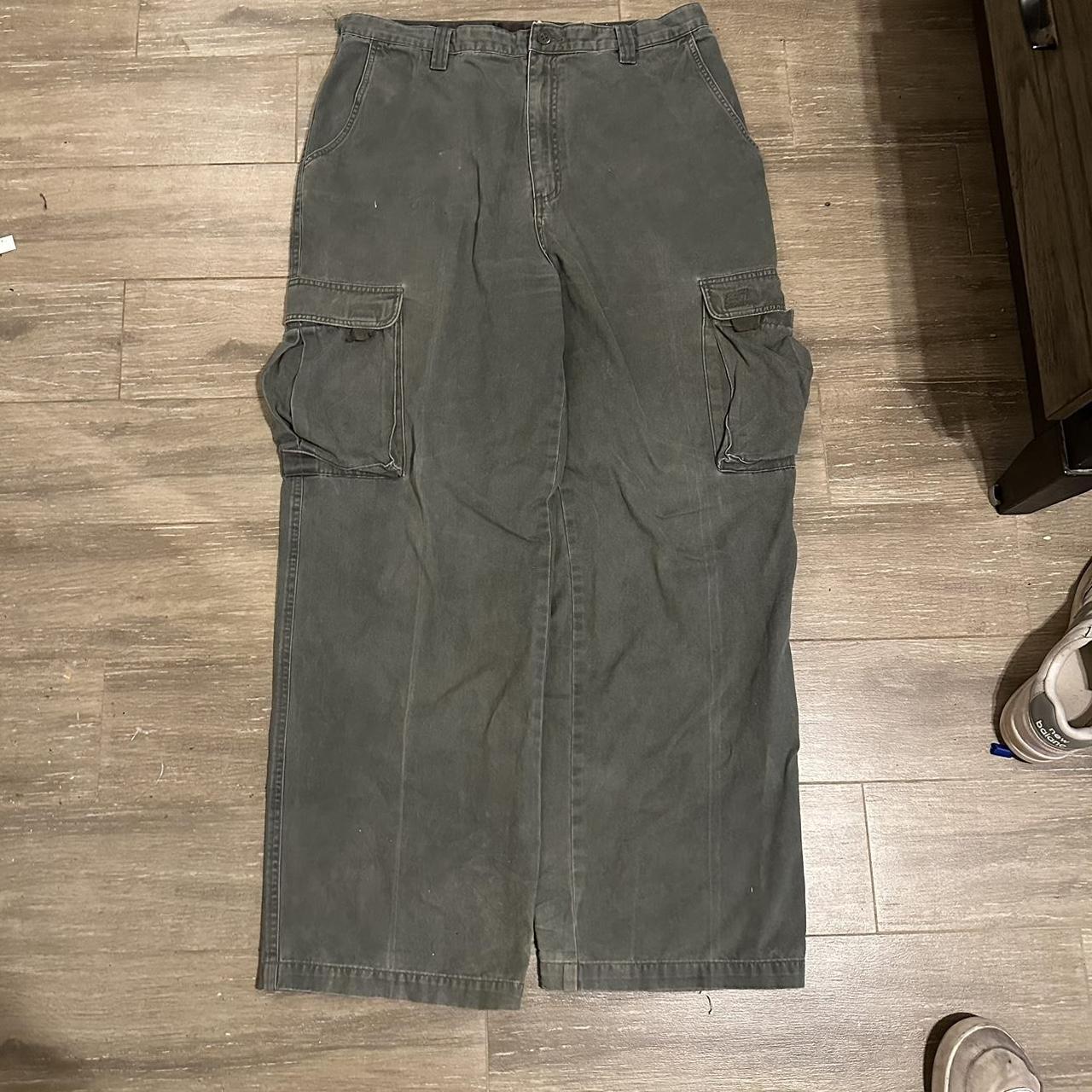 Greenish Grey Sideout cargo pants 36x32 #skater... - Depop
