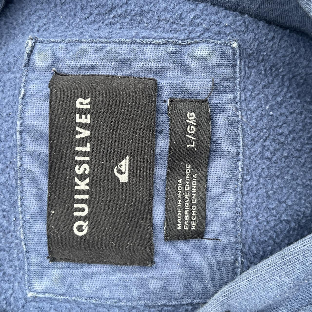 L blue Quicksilver hoodie. Has some wear marks but... - Depop