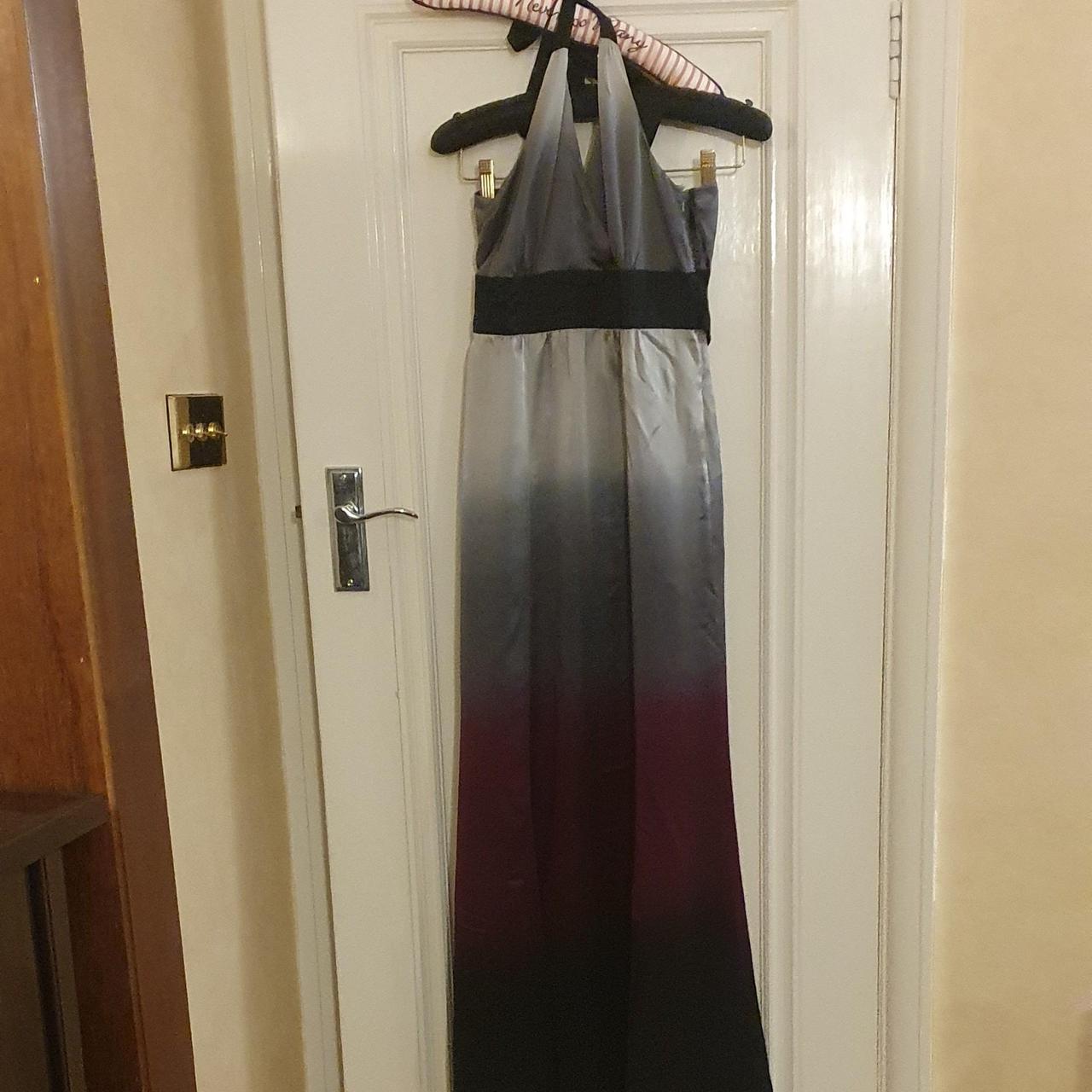 Monsoon Ombre Halter Neck Gown 100 Silk Worn Once Depop