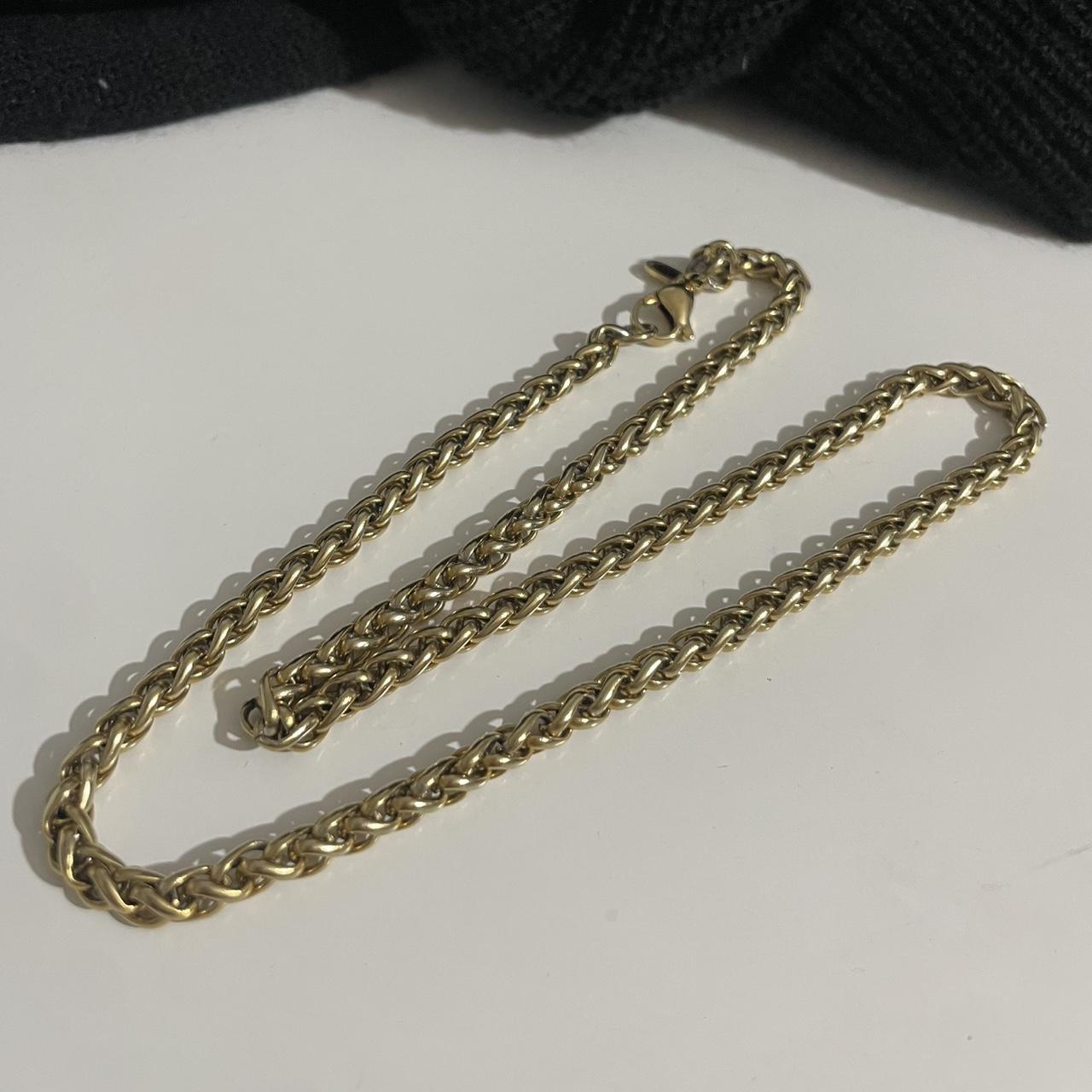 Craftd London Gold Wheat Chain - 55cm - 18K Gold &... - Depop