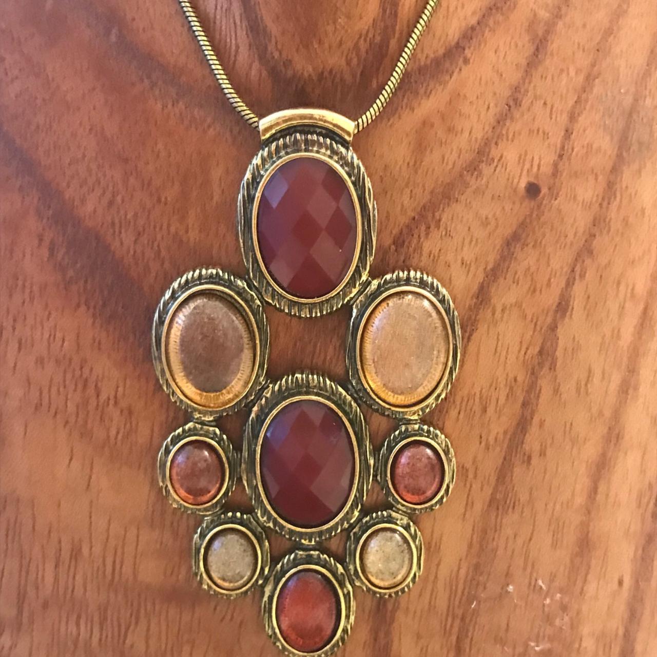 30” wearable length. Pendant measurements are in... - Depop