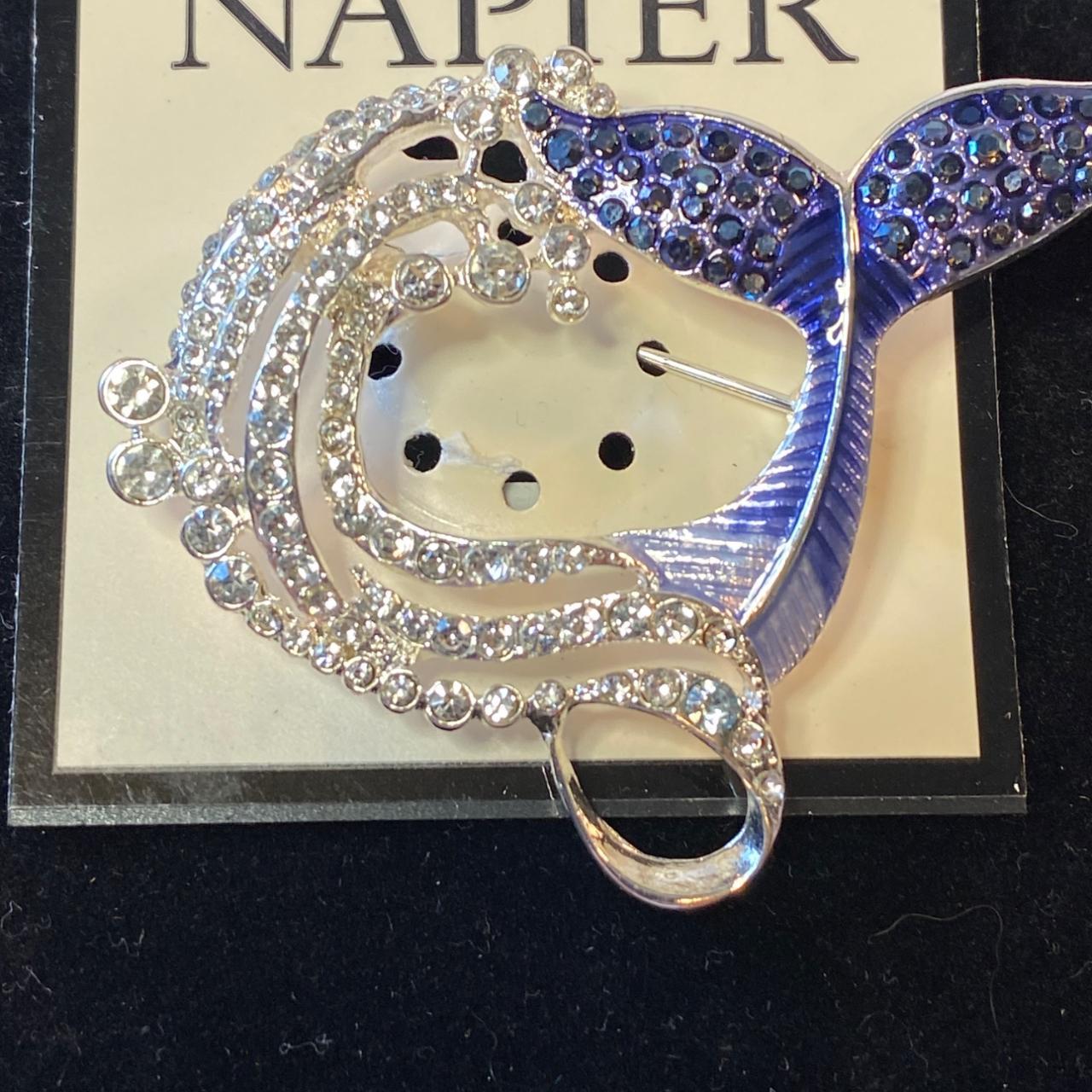 Napier Whale Tail Brooch NWT J0100 New in original... - Depop