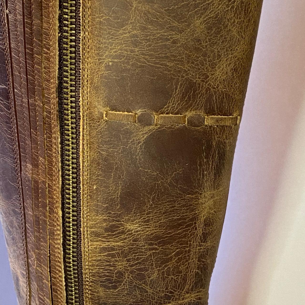 Justin Reba Zip Up Cowboy Boots 6 1/2B Only worn... - Depop