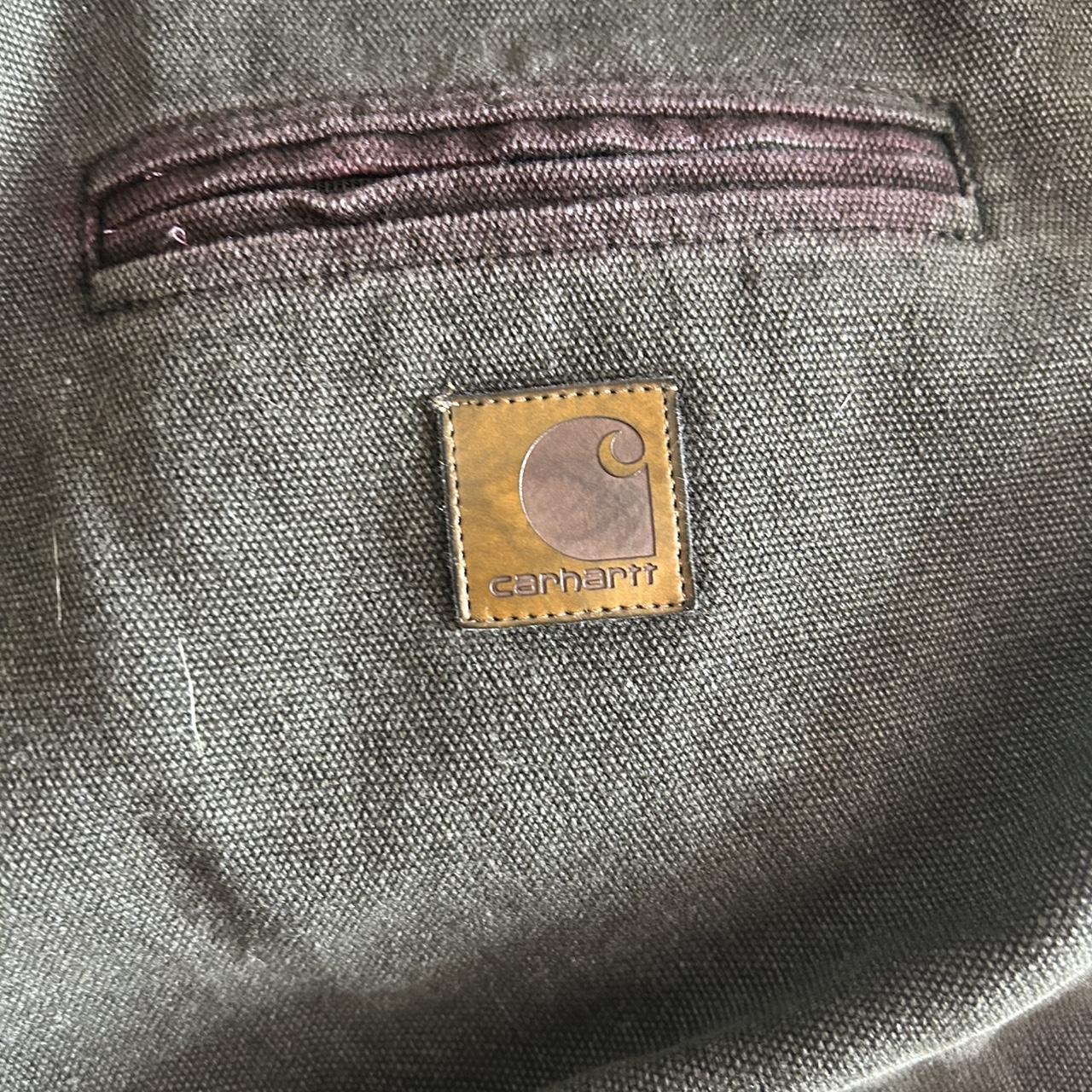 Carhartt moss green jacket grail with a unique,... - Depop